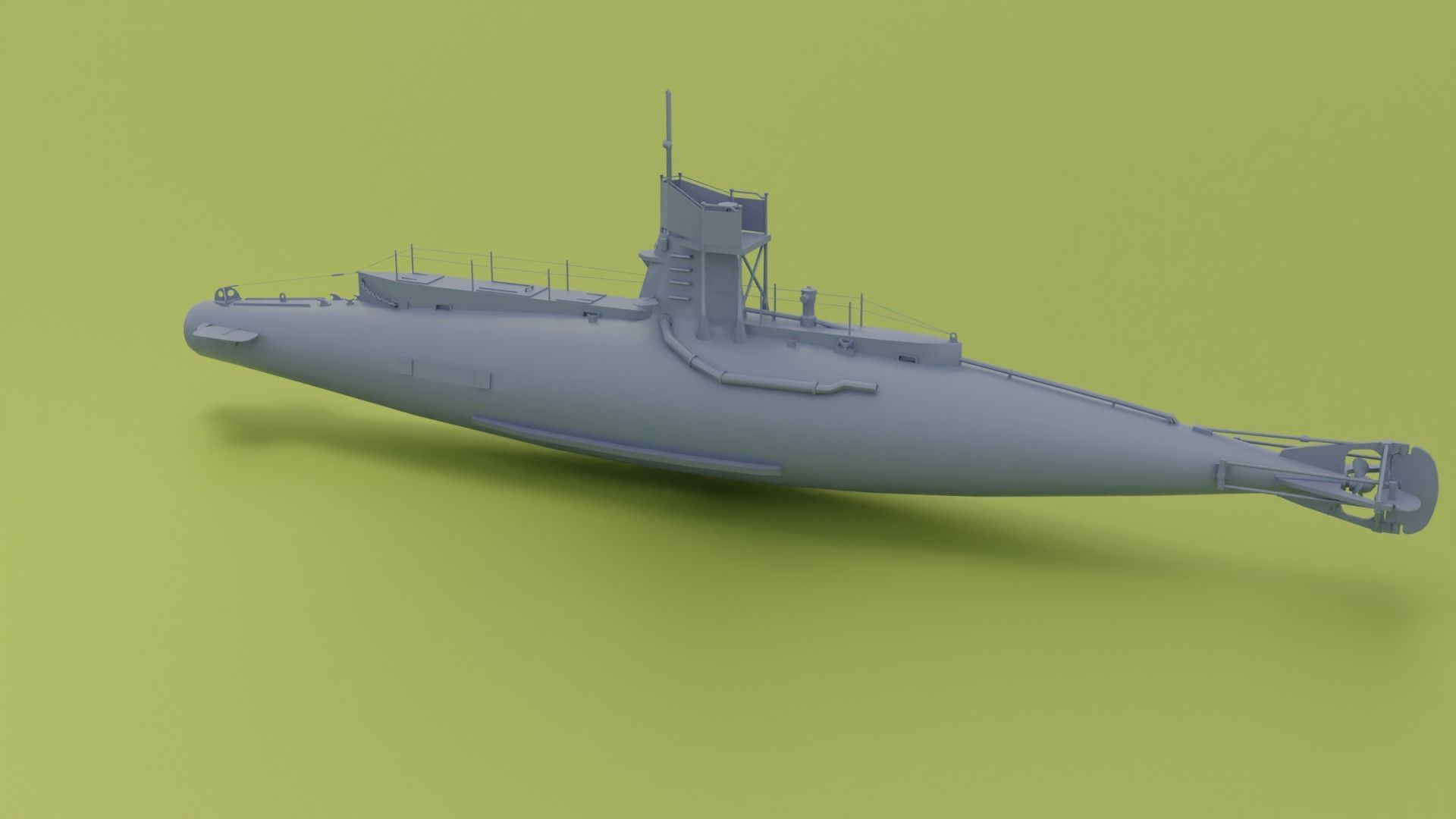 3D model British B-Class submarine VR / AR / low-poly | CGTrader