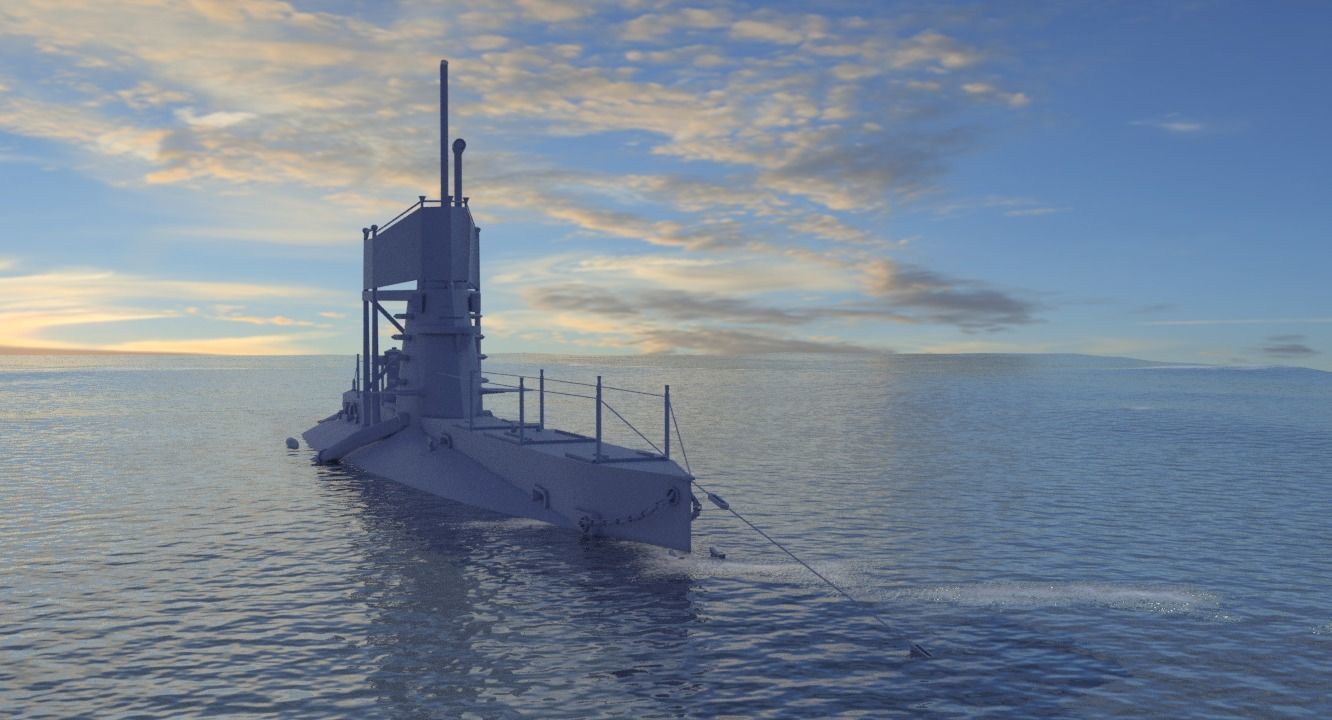 3D model British B-Class submarine VR / AR / low-poly | CGTrader