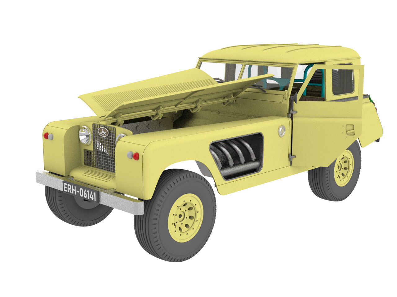 LAND ROVER BELL AURENS LONGNOSE V8 for TRX4 3D model 3D printable ...