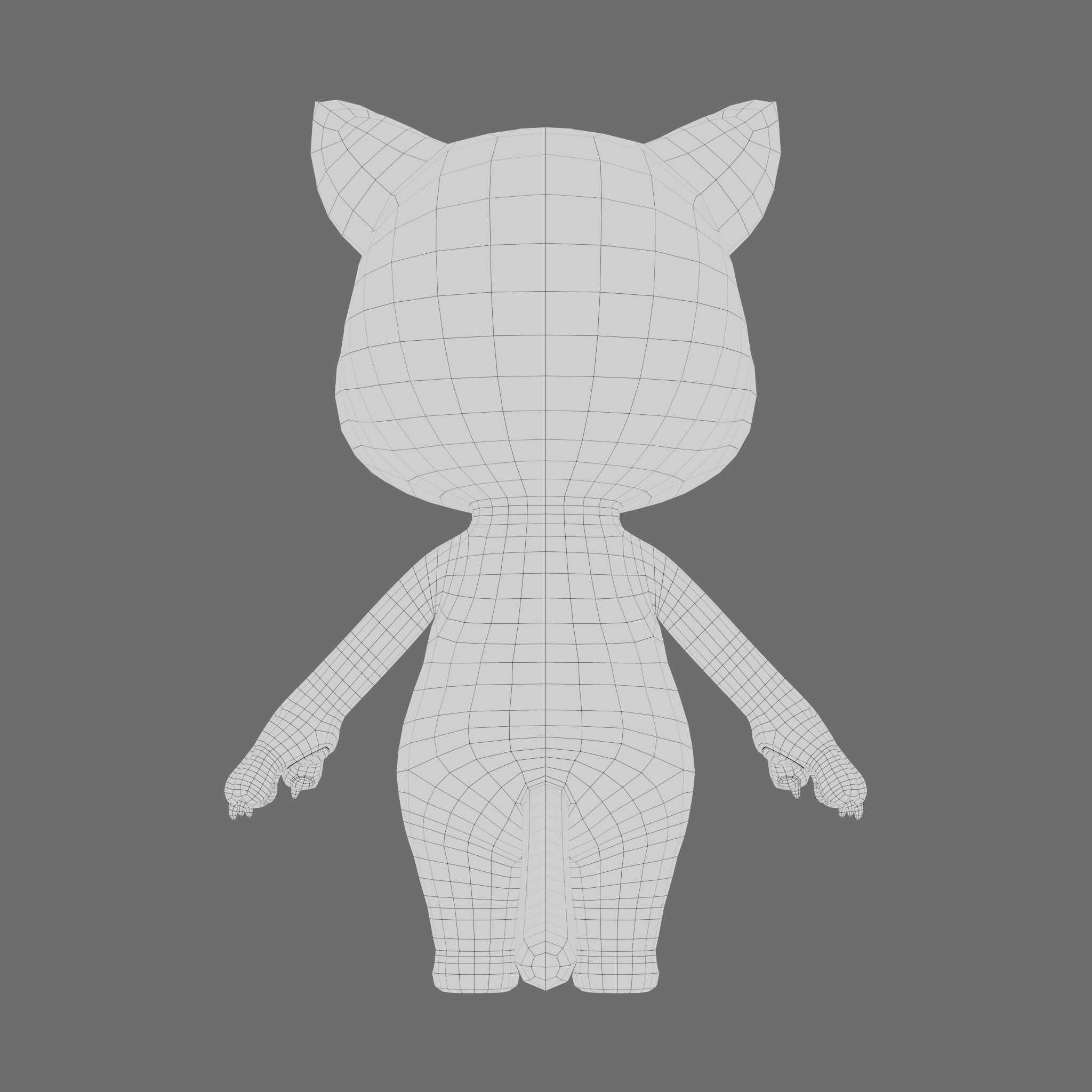 Cat cartoon character modeling textures 3D model | CGTrader
