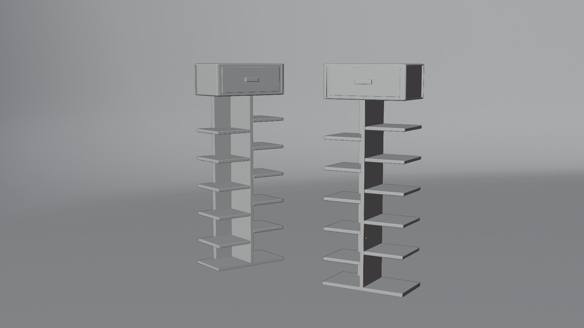 wooden shoe rack free 3D model | CGTrader