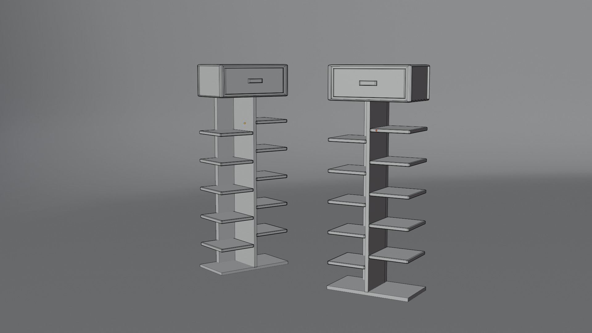 wooden shoe rack free 3D model | CGTrader