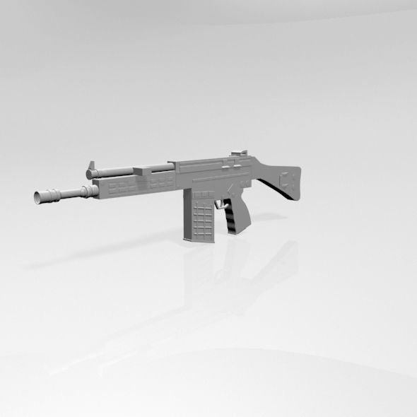 Heckler and Koch G3 Rifle 01 3D model | CGTrader