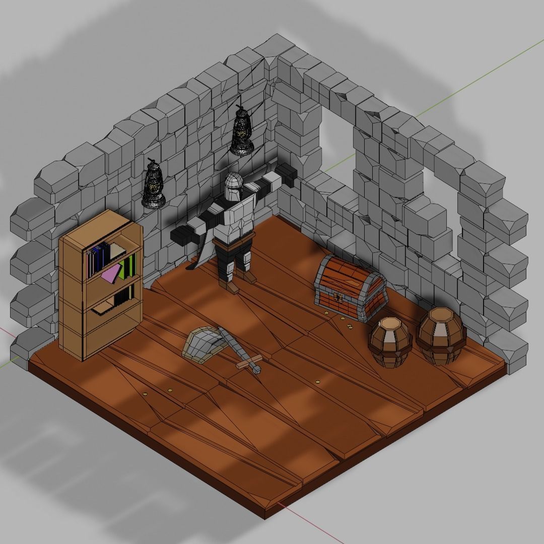 3D model knight room VR / AR / low-poly | CGTrader