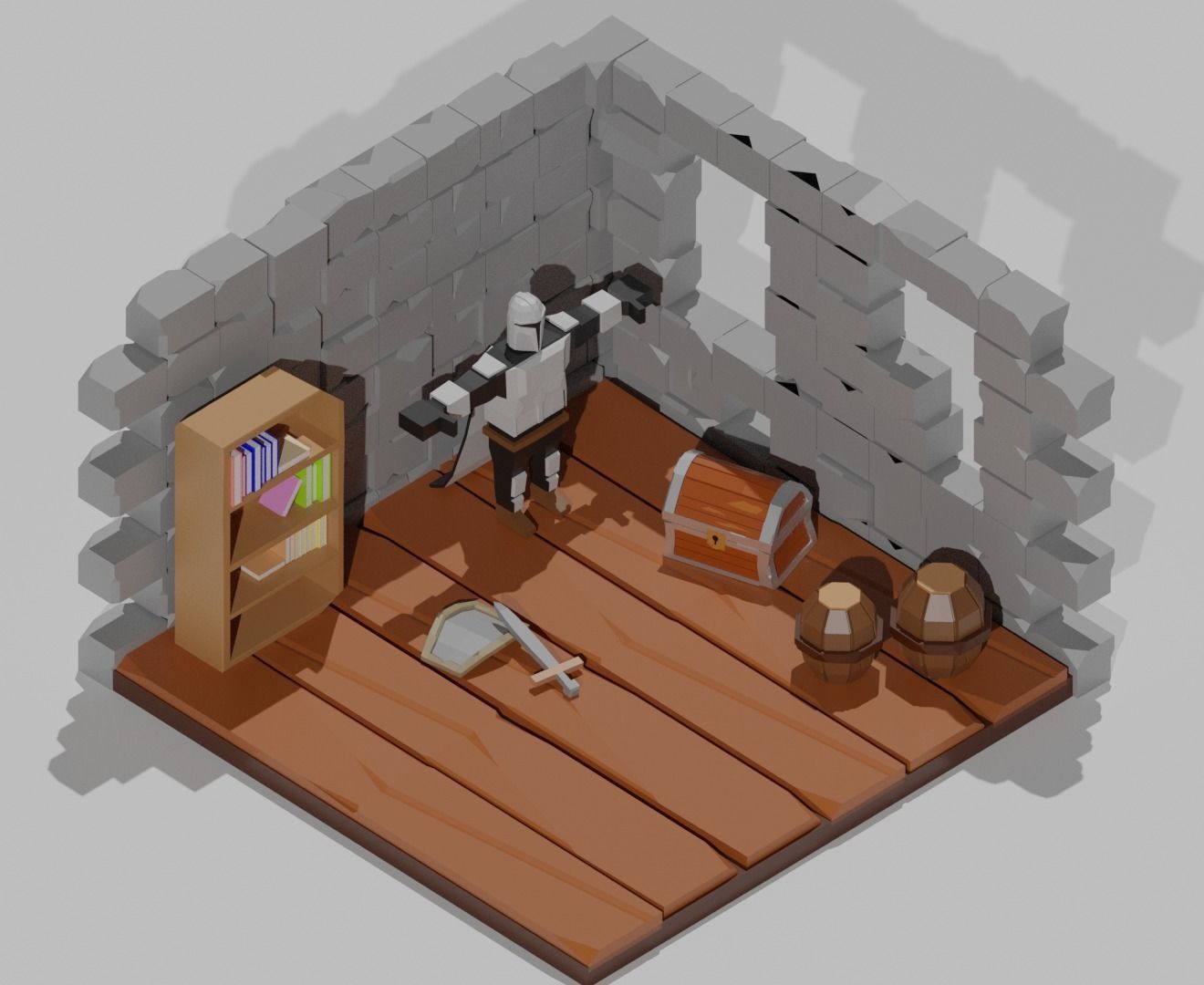3D model knight room VR / AR / low-poly | CGTrader