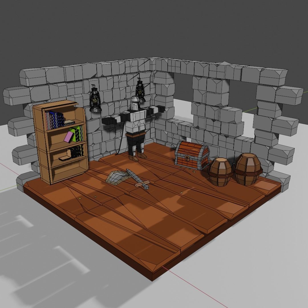 3D model knight room VR / AR / low-poly | CGTrader