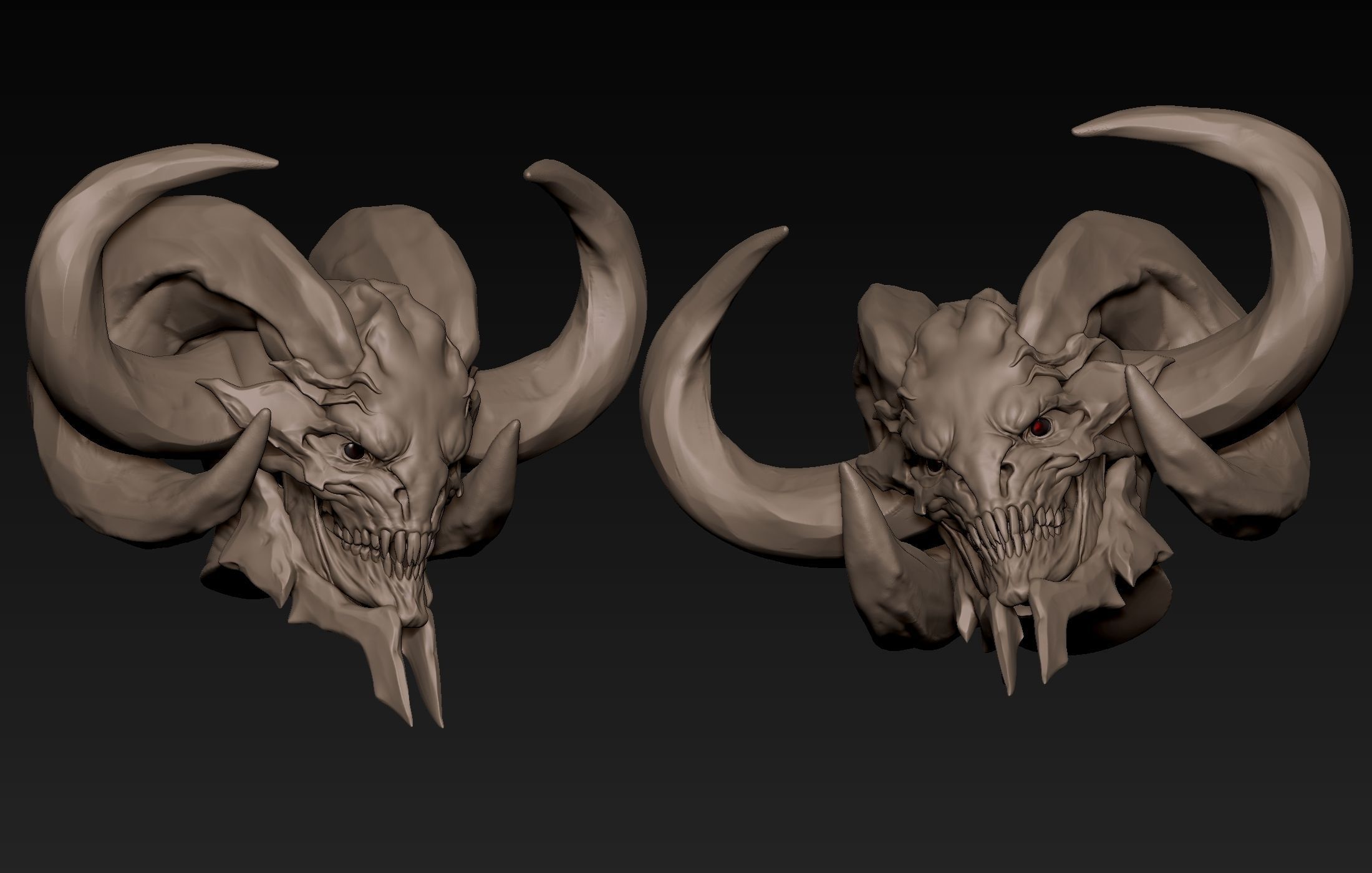 Demon Head 3D model | CGTrader