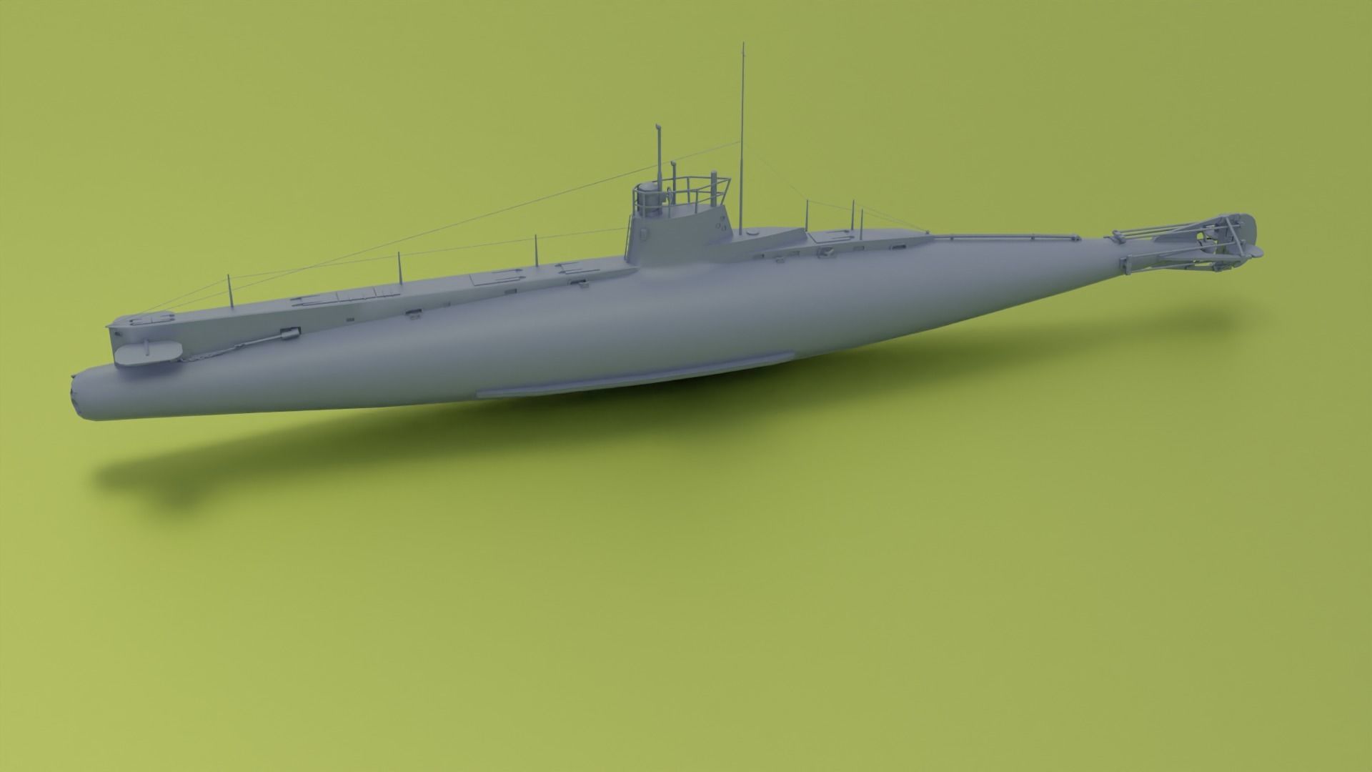 3D model British C-Class submarine VR / AR / low-poly | CGTrader