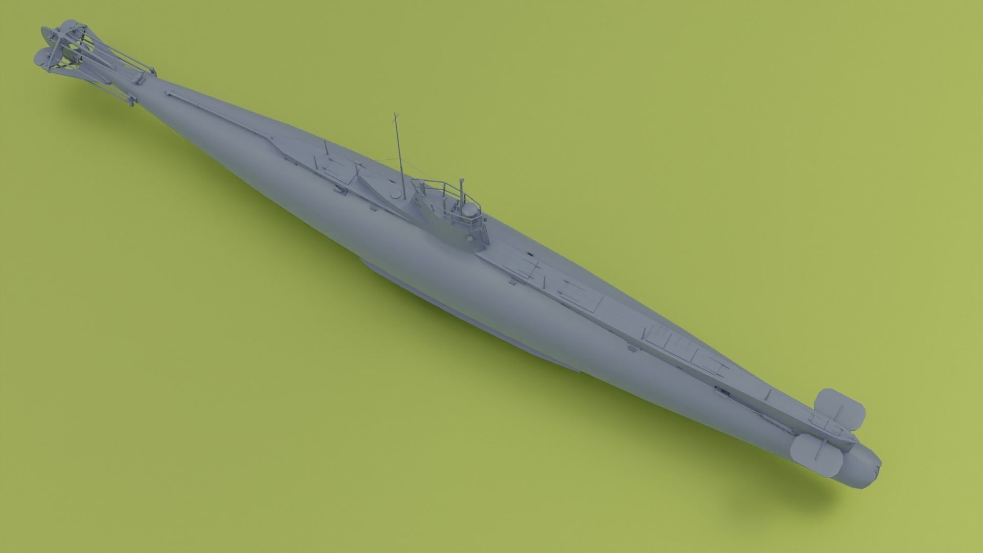 3D model British C-Class submarine VR / AR / low-poly | CGTrader