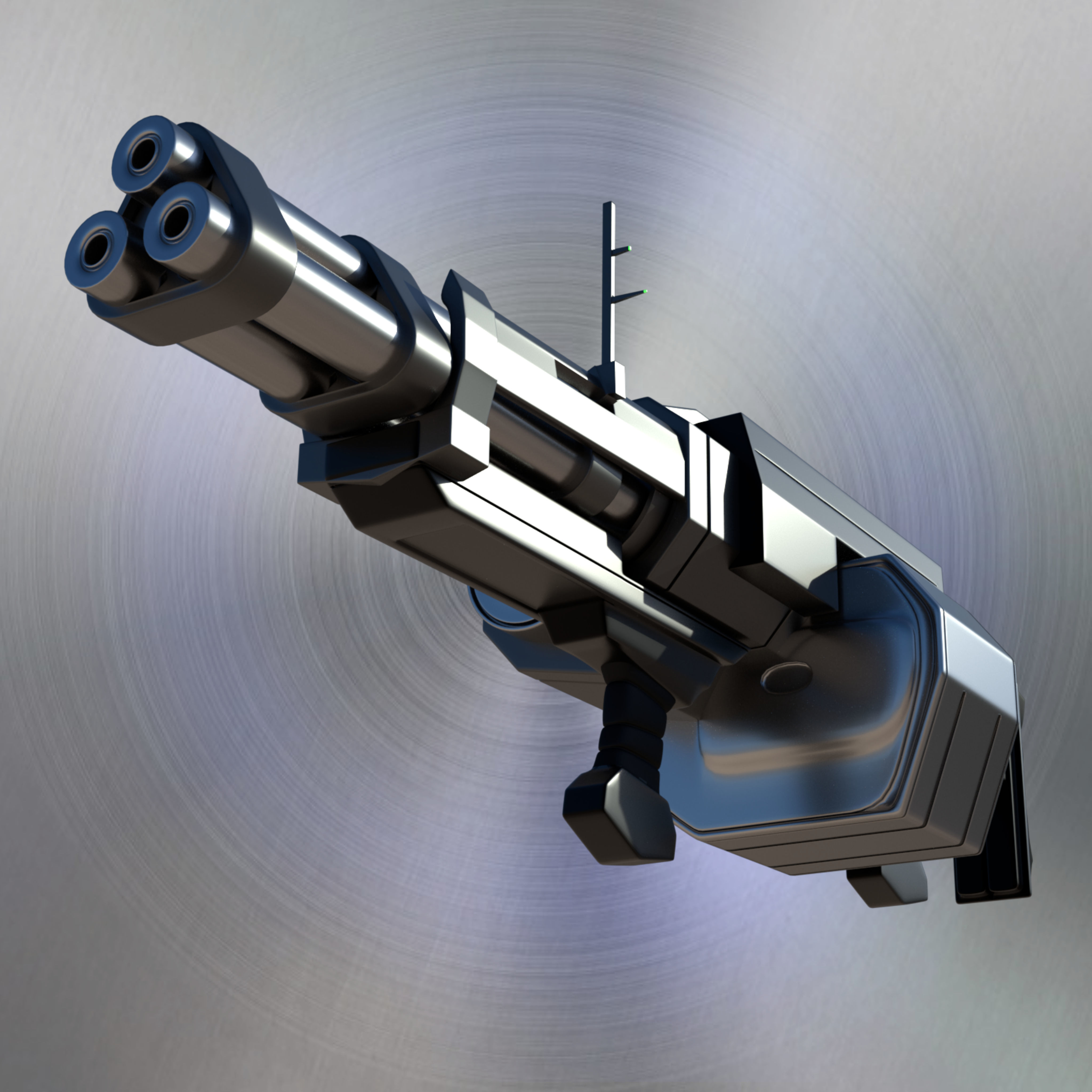 Assault Rifle Minigun 3D model | CGTrader