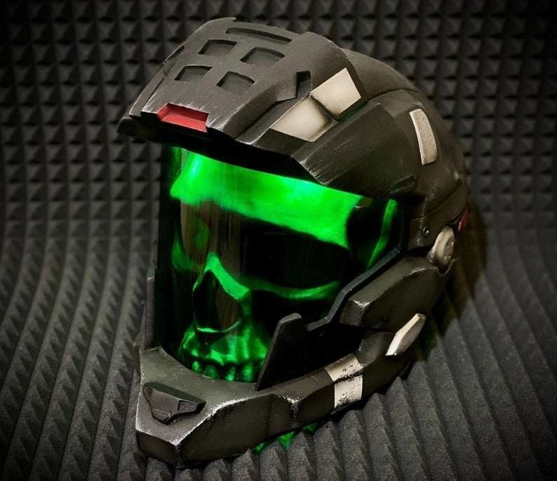 printable halo reach haunted helmet 3D model 3D printable | CGTrader