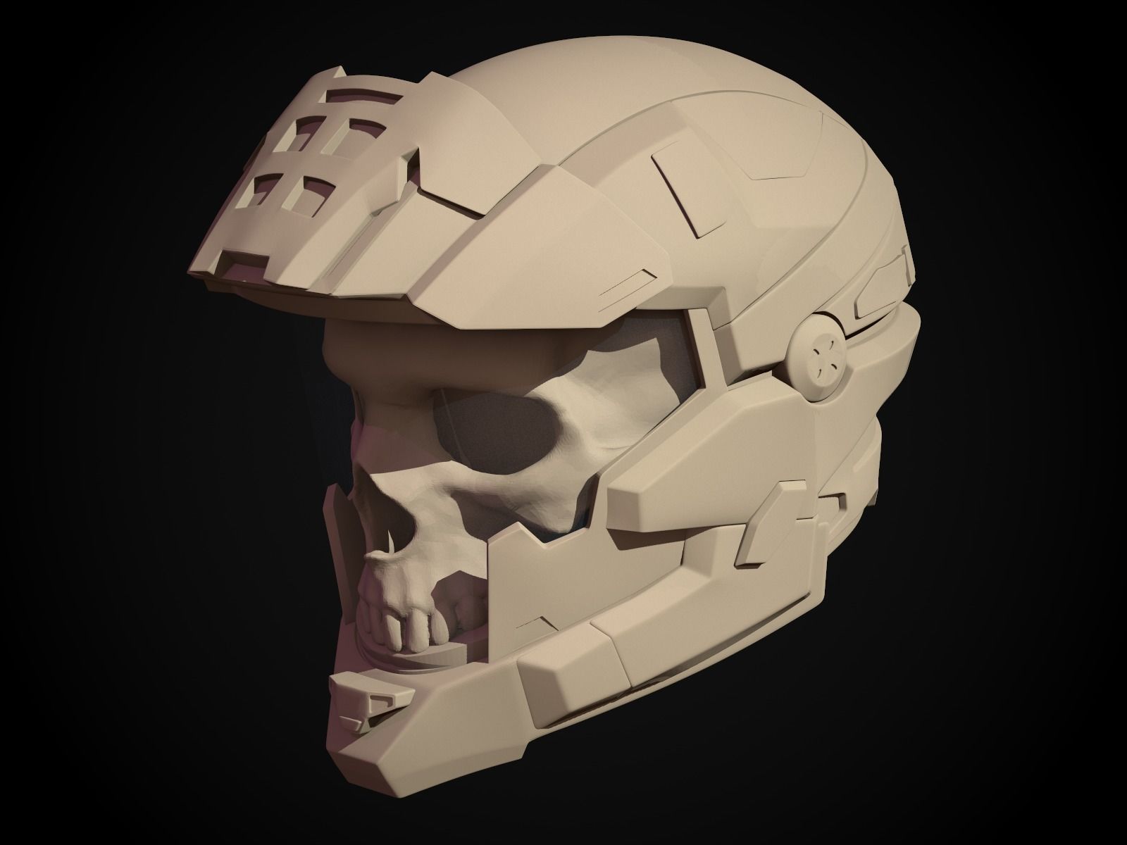 printable halo reach haunted helmet 3D model 3D printable | CGTrader
