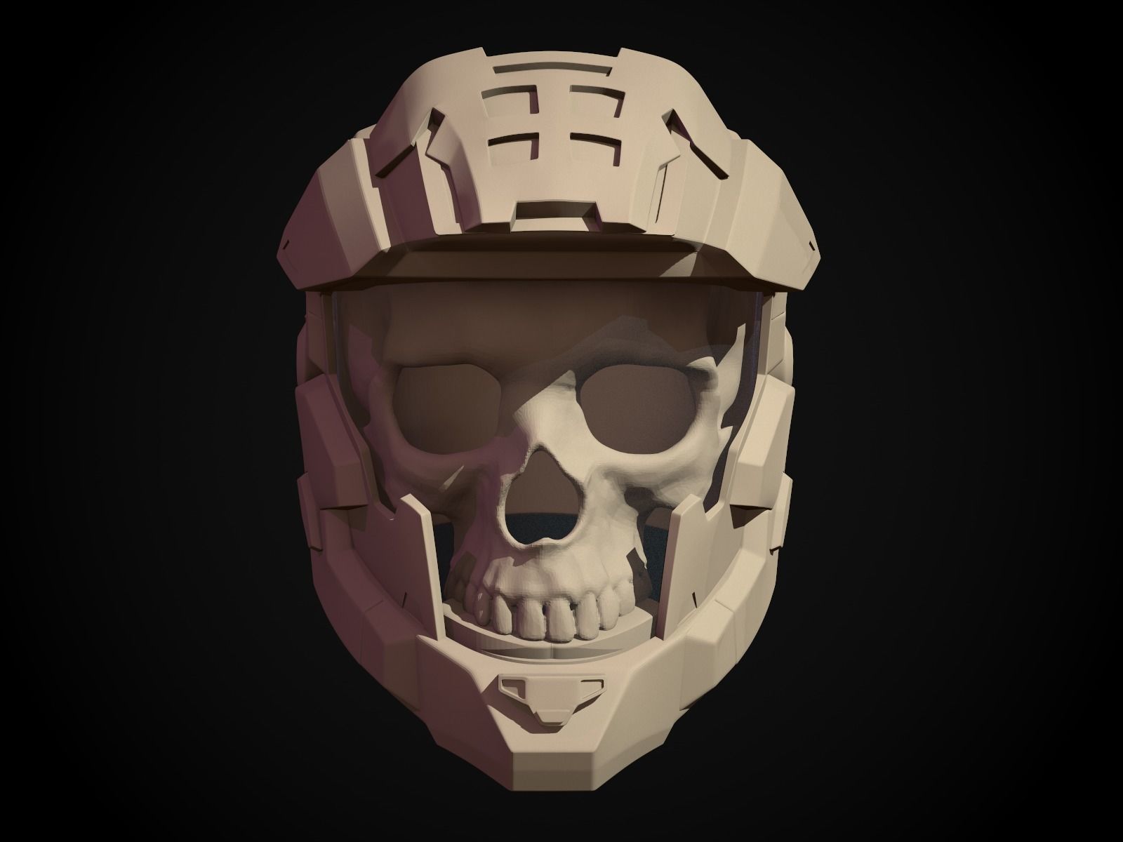 printable halo reach haunted helmet 3D model 3D printable | CGTrader