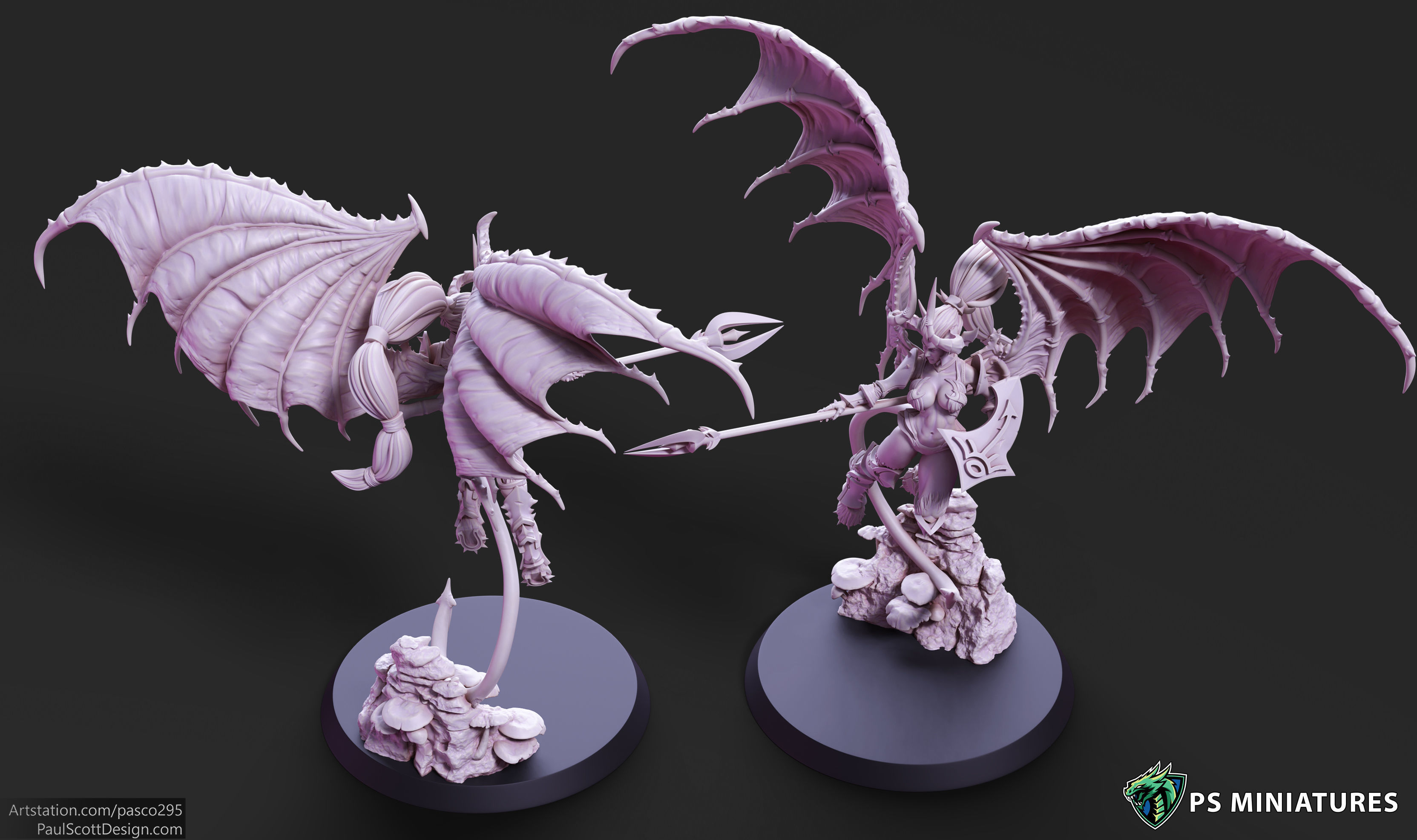 Drow Demonic Harpy Pose 3 - Includes Pinup Variant 3D 3D model 3D ...