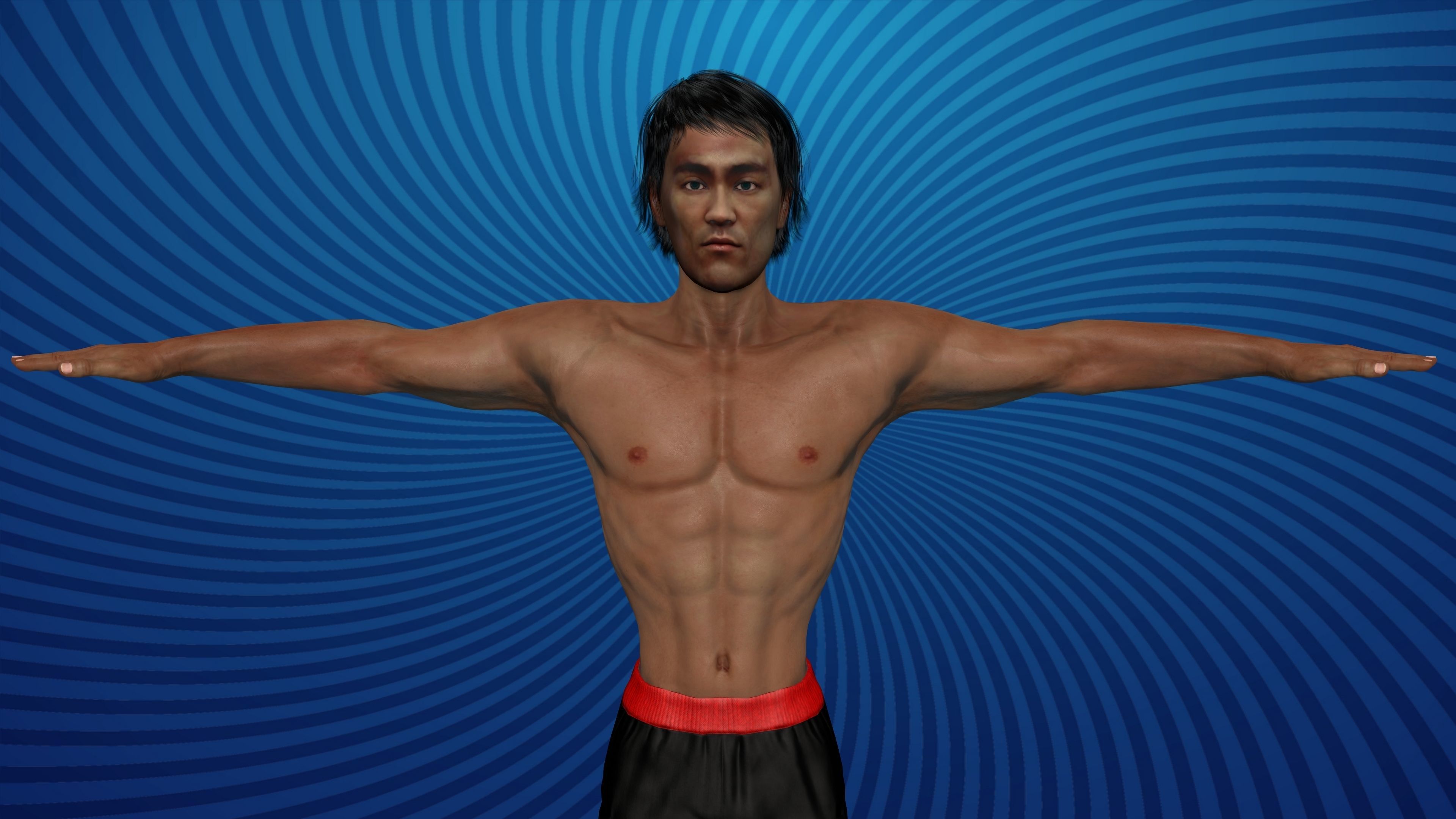 Bruce Lee with Animation 3D model animated rigged | CGTrader
