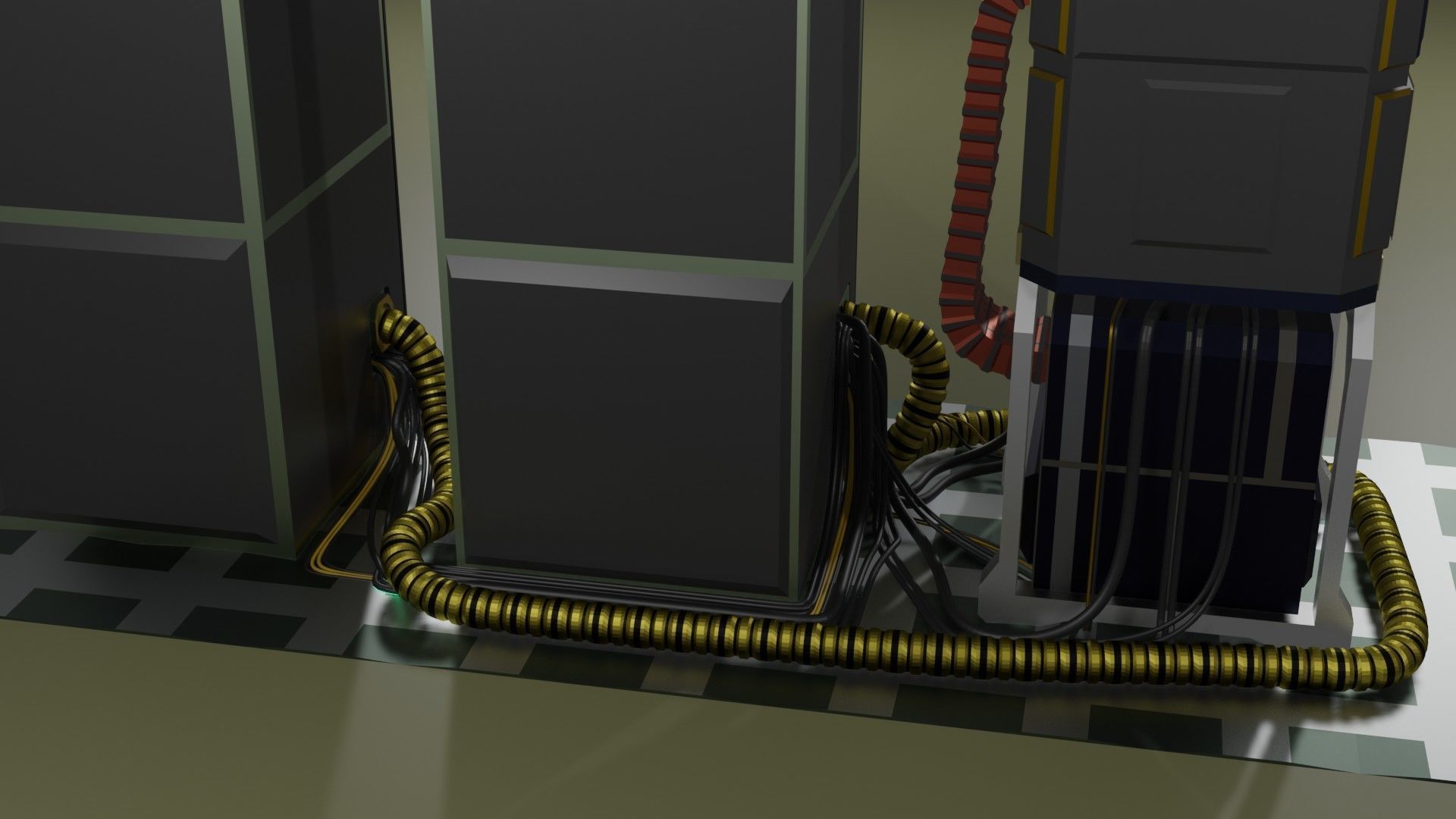 server three computer servers 3D model | CGTrader