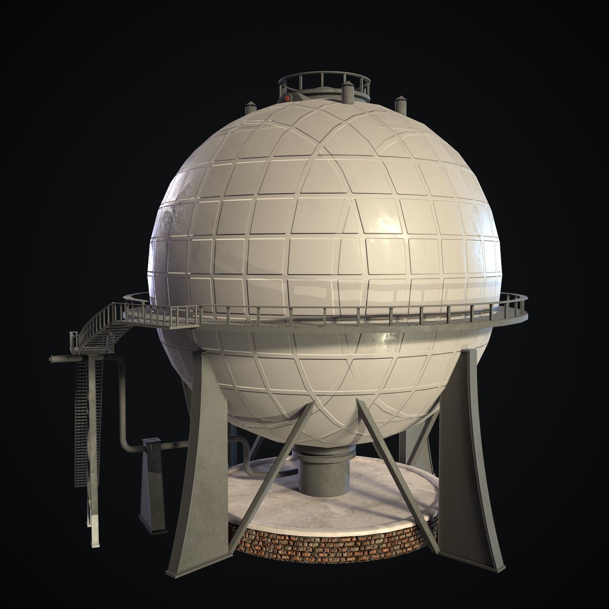 3D model Chemical Tower VR / AR / low-poly | CGTrader
