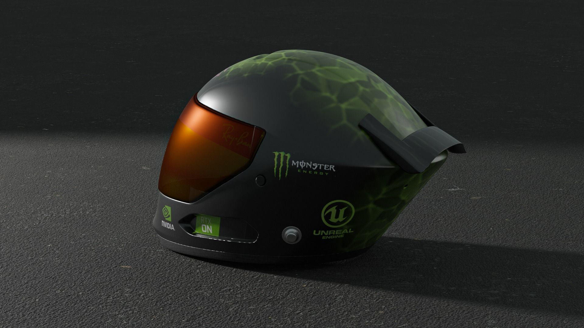 Helmet monster energy 3D model | CGTrader