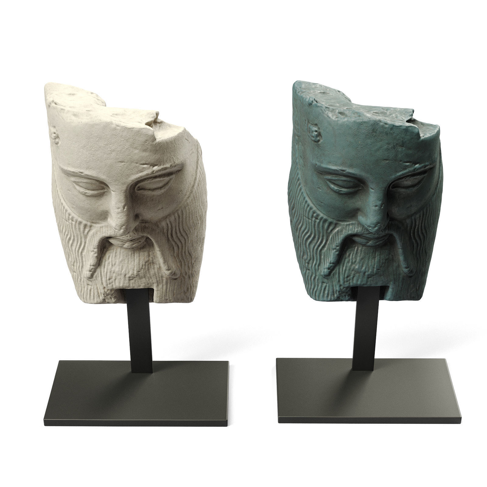 Acheloos portrait mask 3D model | CGTrader