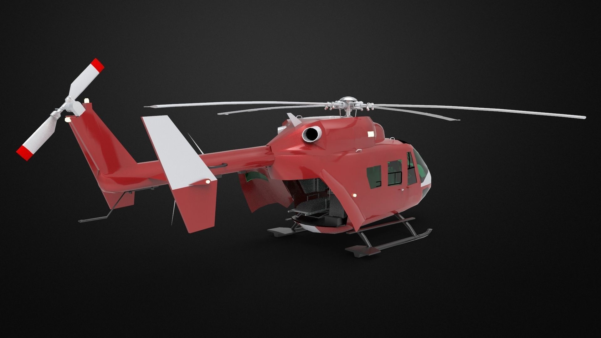 MBB Kawasaki BK 117 3D model | CGTrader