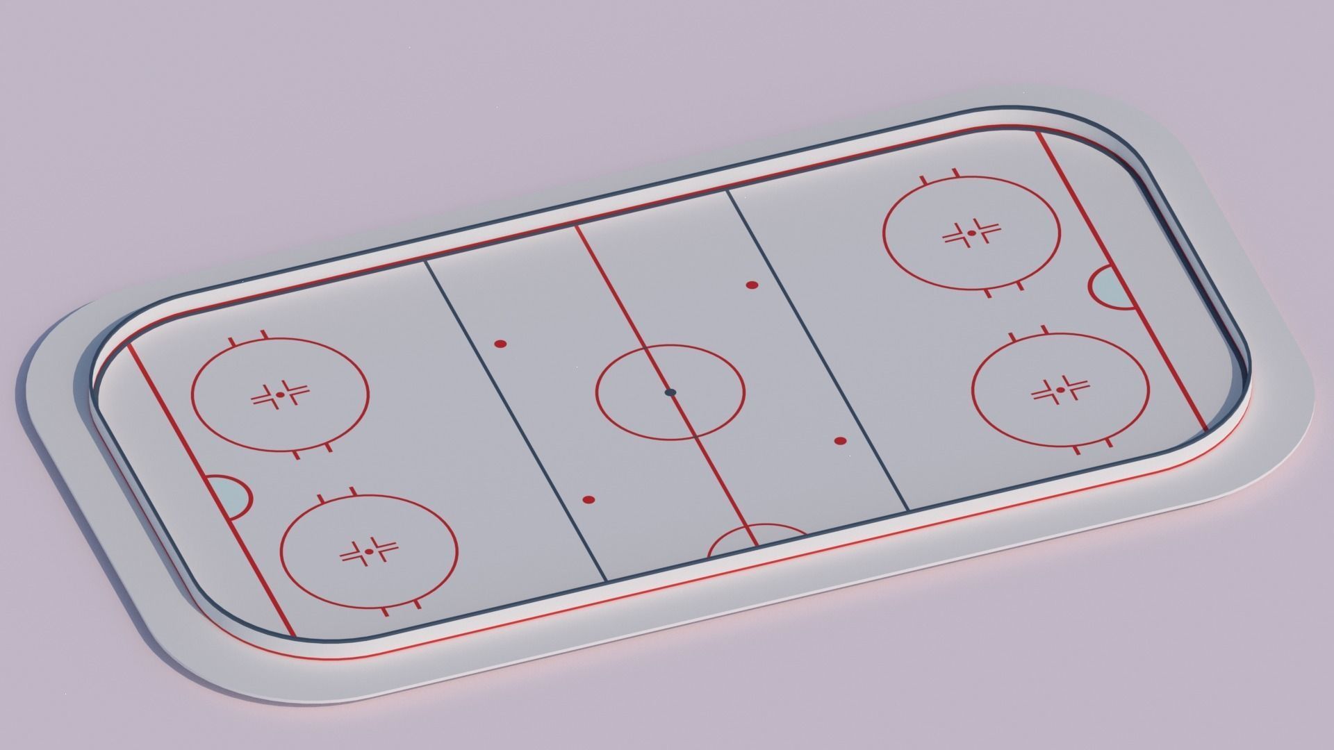 3D model Cartoon Ice Hockey Rink VR / AR / low-poly | CGTrader