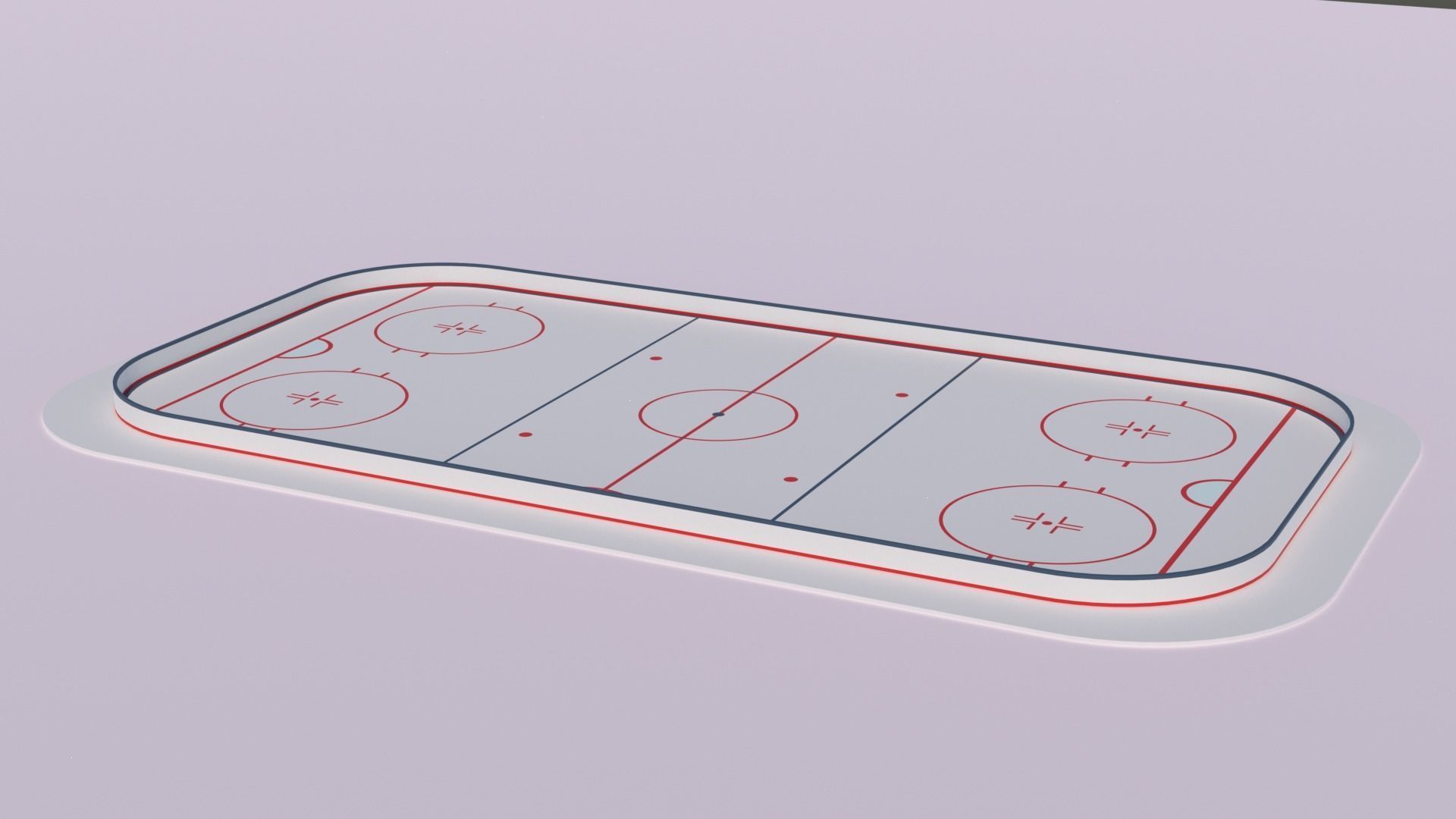 3D model Cartoon Ice Hockey Rink VR / AR / low-poly | CGTrader