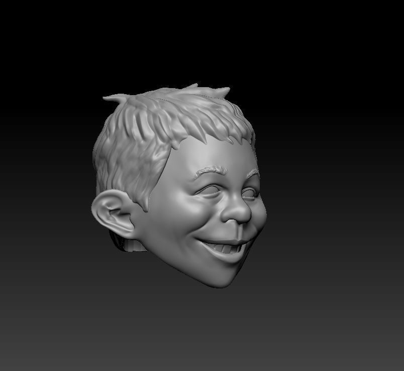Alfred Neuman Figure head 3D model 3D printable | CGTrader