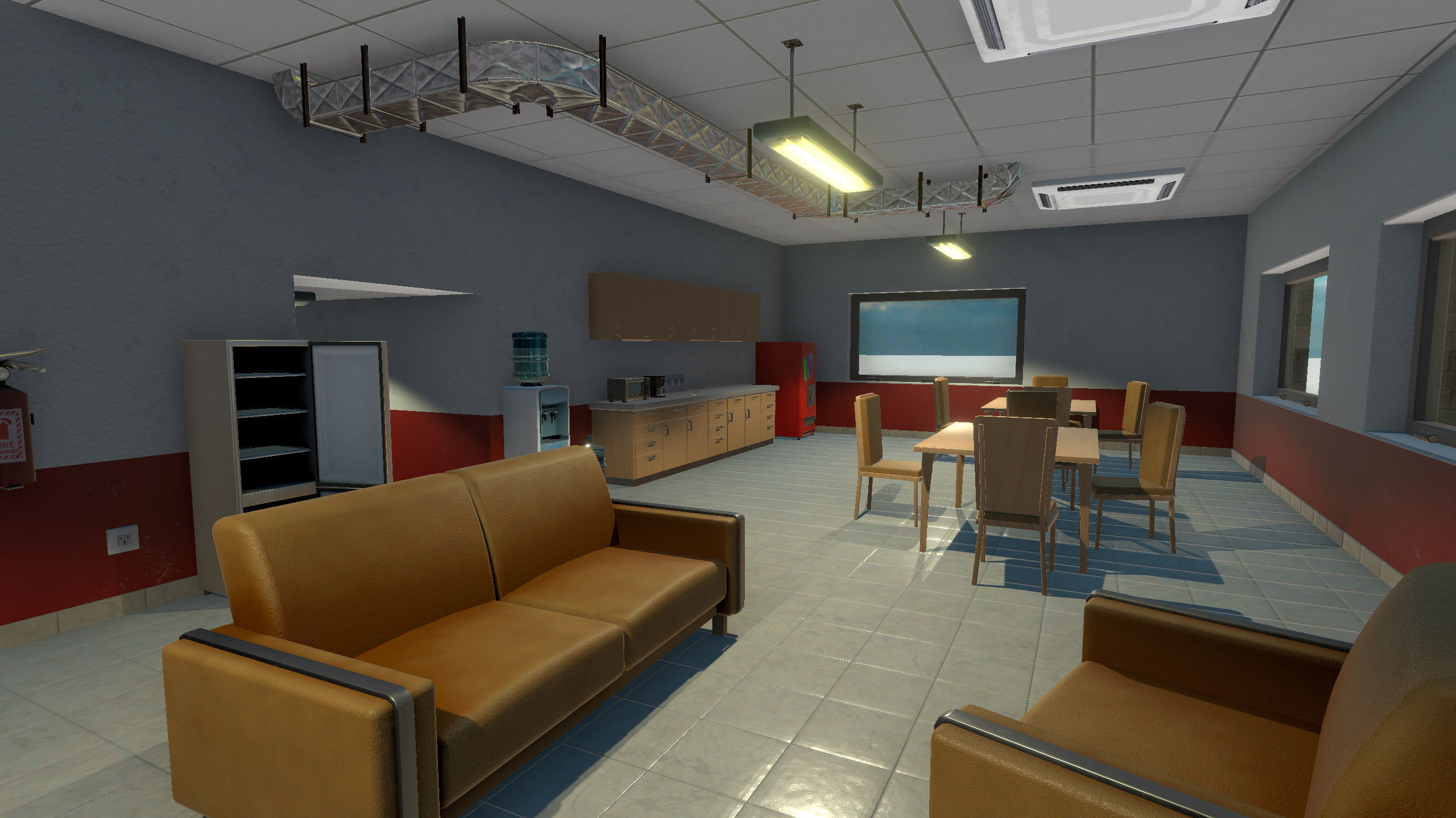 3D model Fire Department - Modular pack with interior VR / AR / low ...