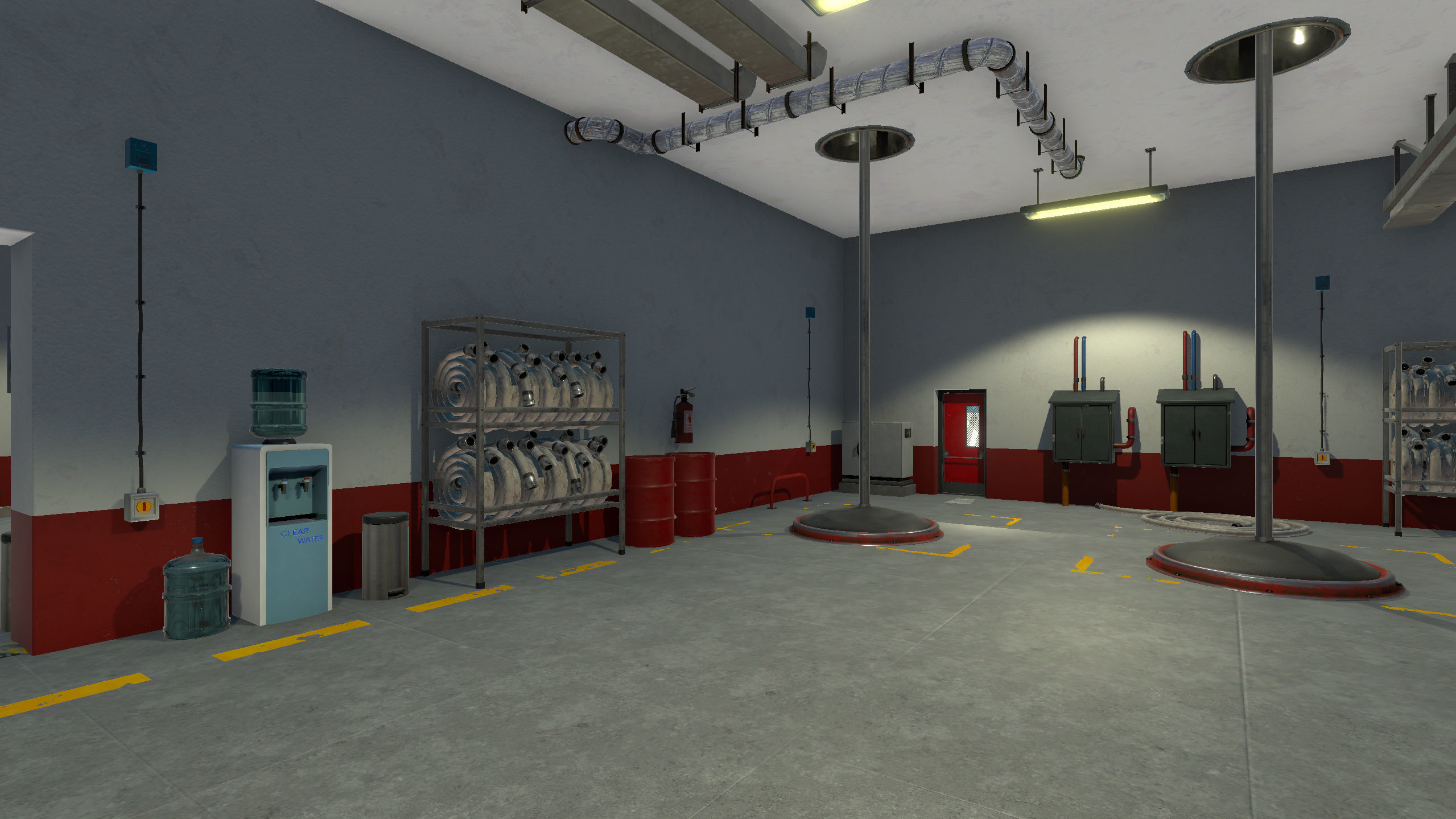 3D model Fire Department - Modular pack with interior VR / AR / low ...