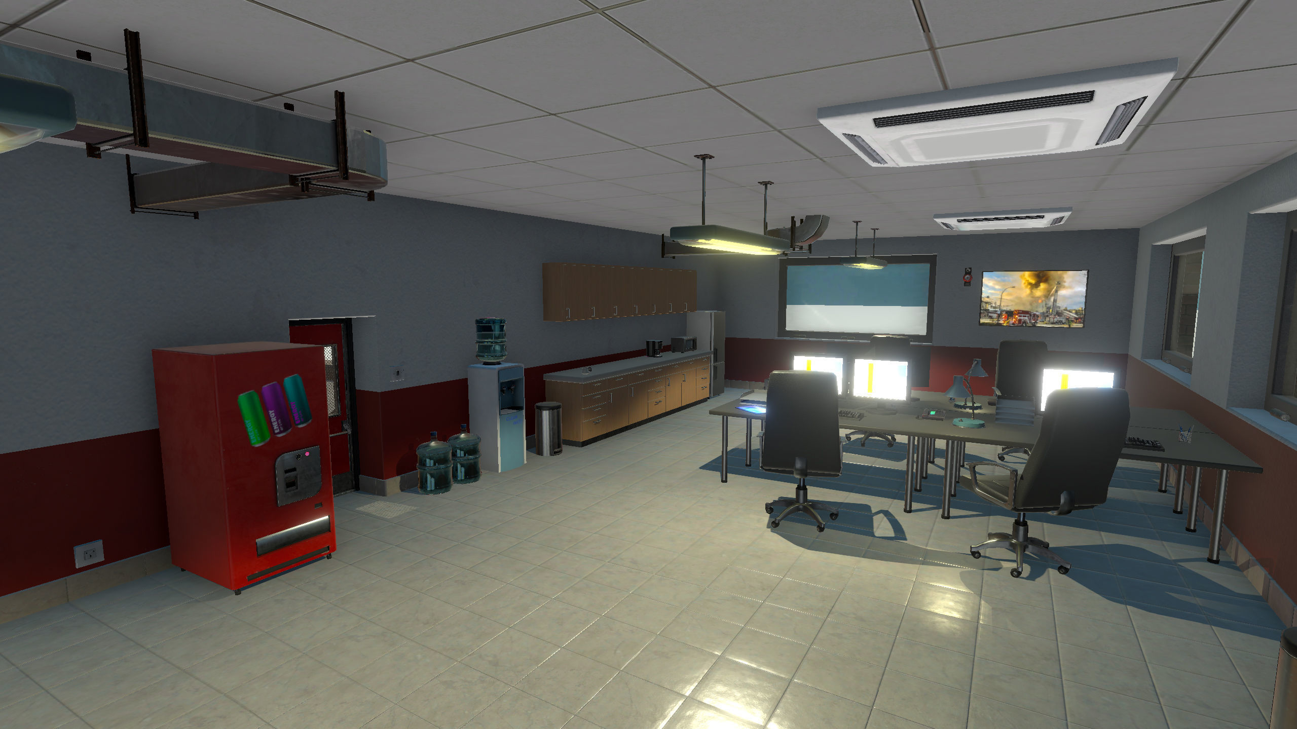 3D model Fire Department - Modular pack with interior VR / AR / low ...