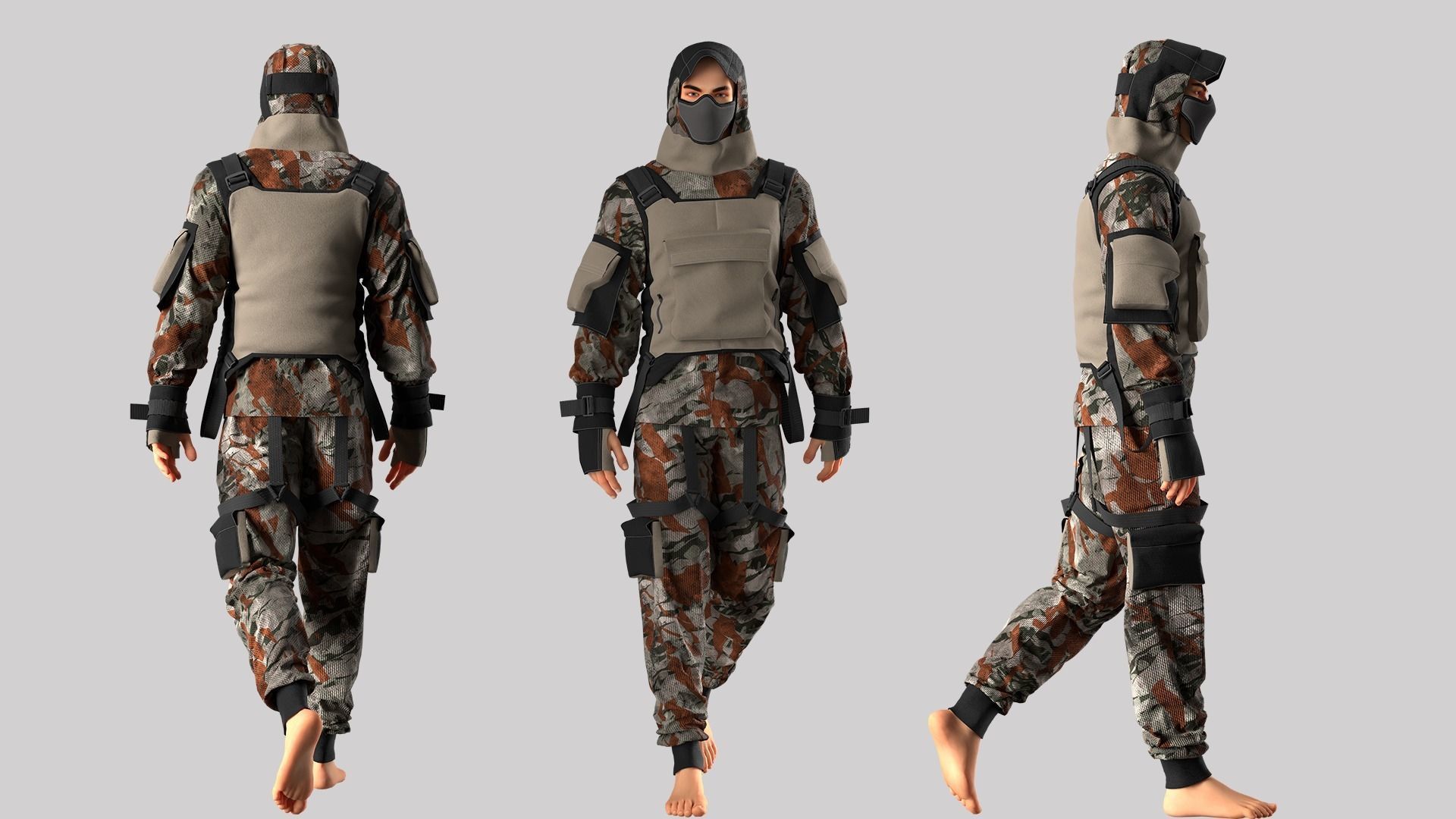 Tactical Male Outfit 3D model | CGTrader