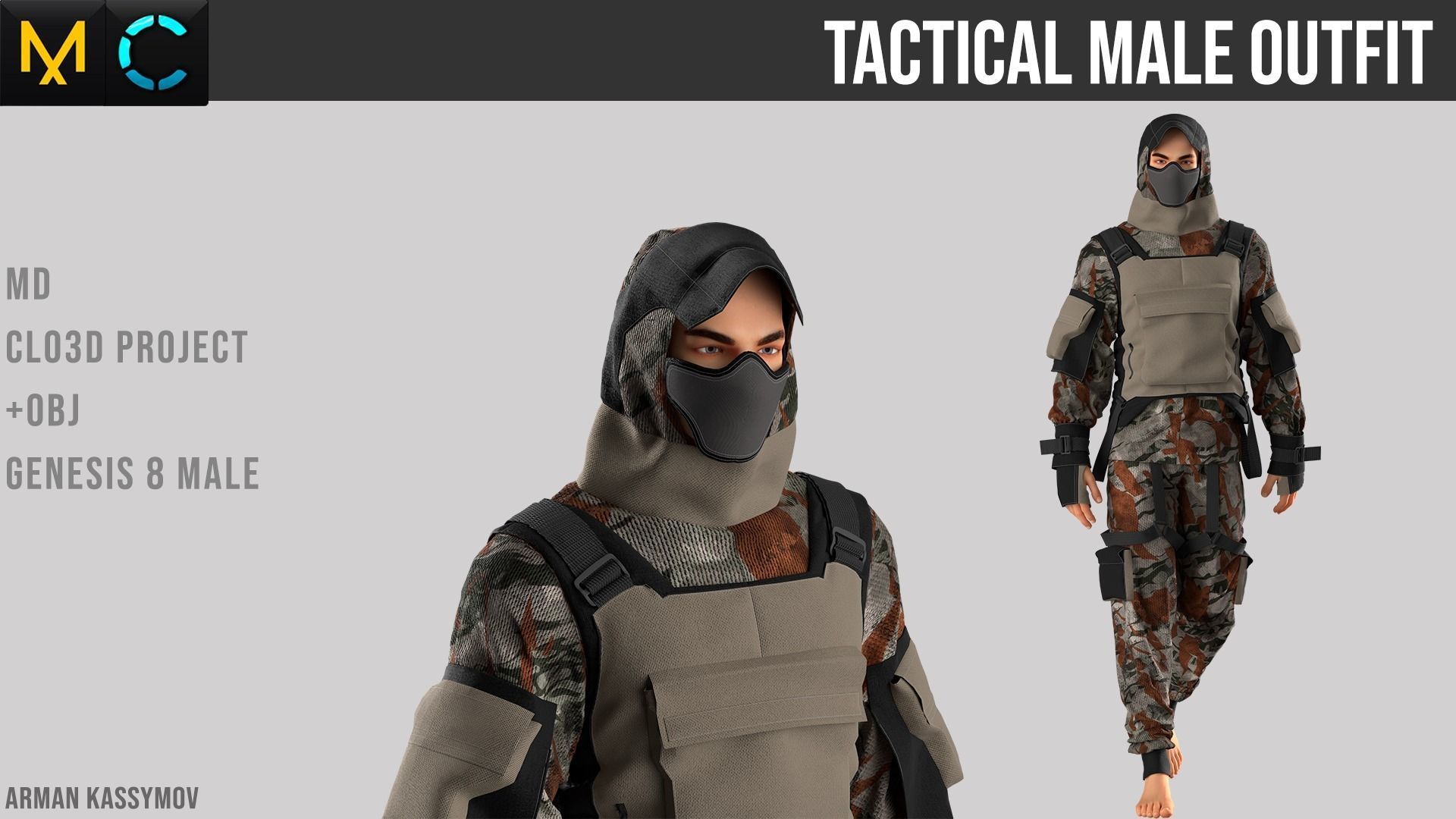Tactical Male Outfit 3D model | CGTrader