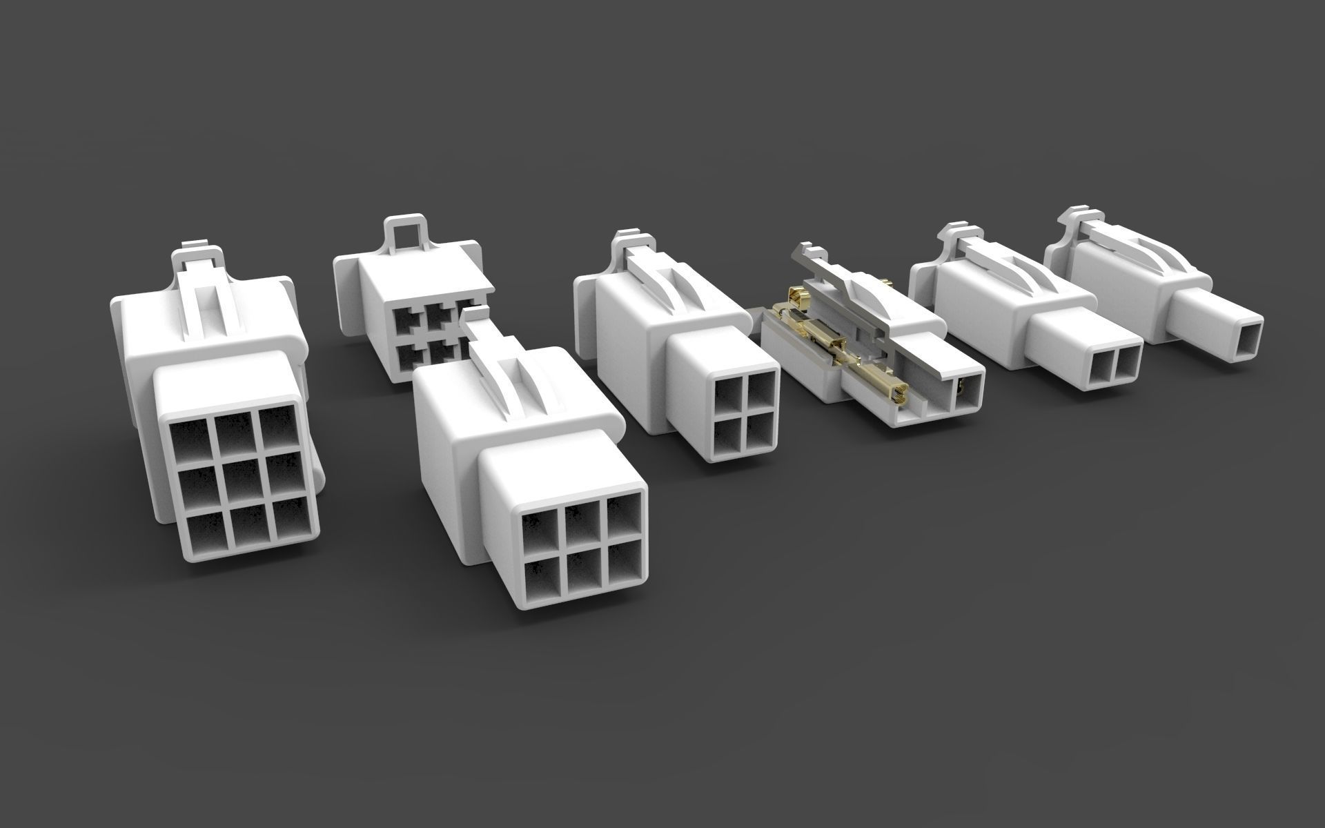 Car Connectors DJ70 3D model 3D printable | CGTrader