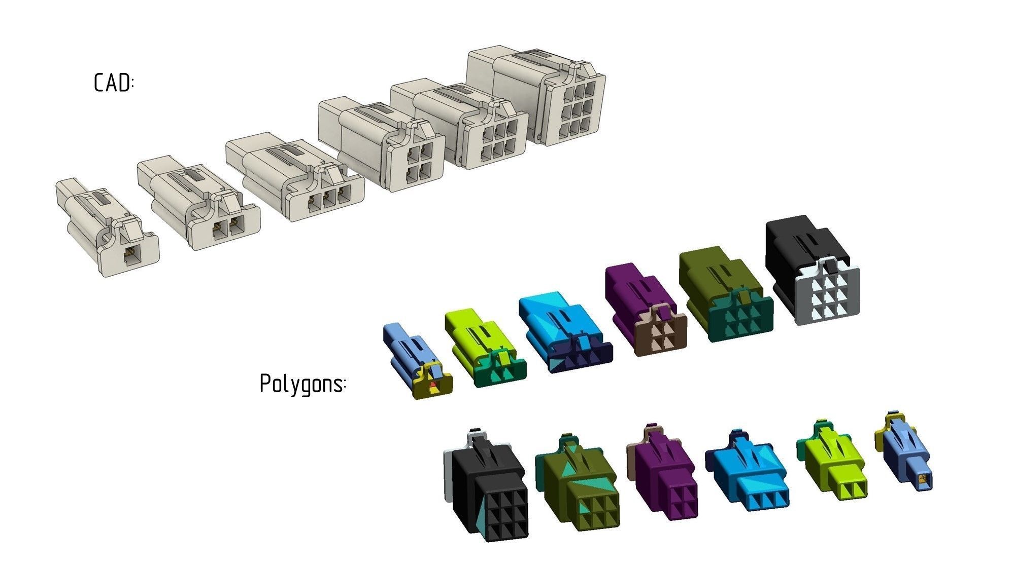 Car Connectors DJ70 3D model 3D printable | CGTrader