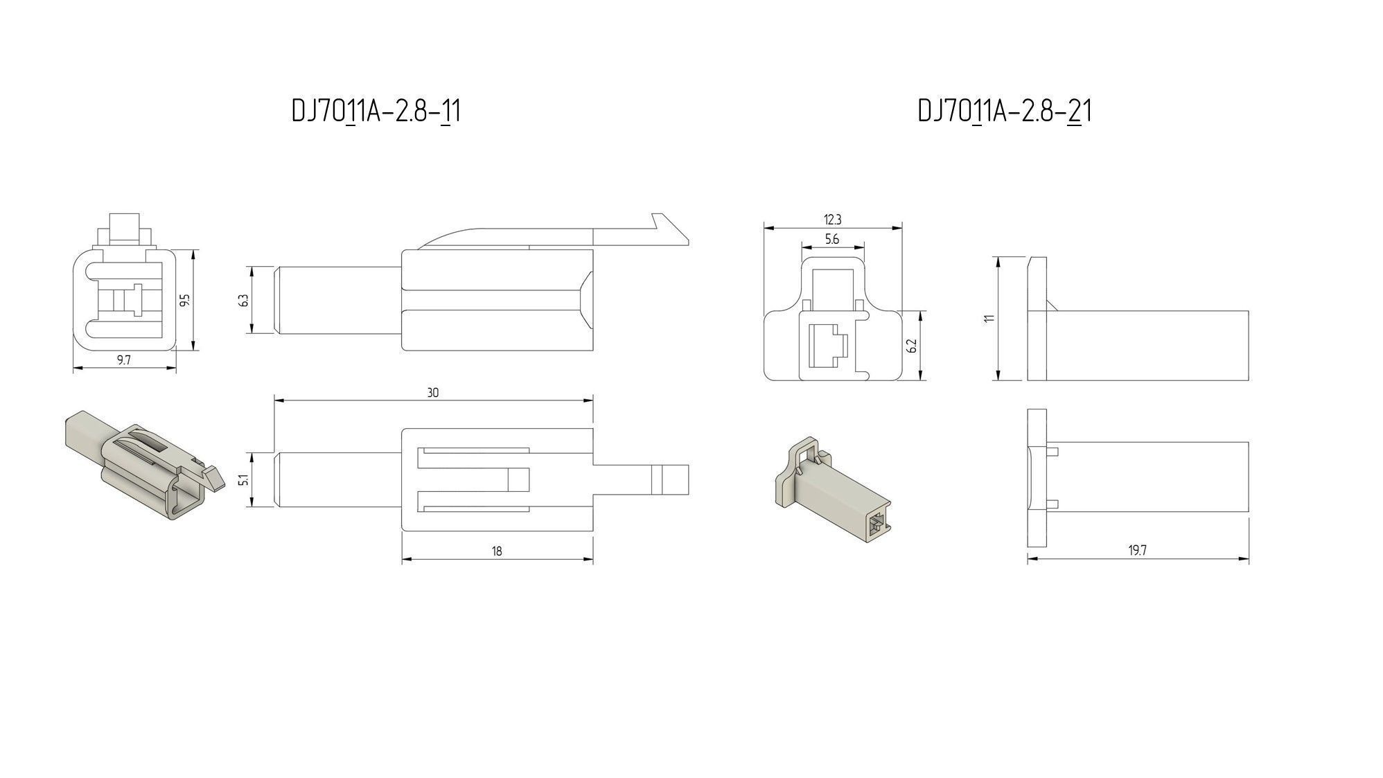Car Connectors DJ70 3D model 3D printable | CGTrader