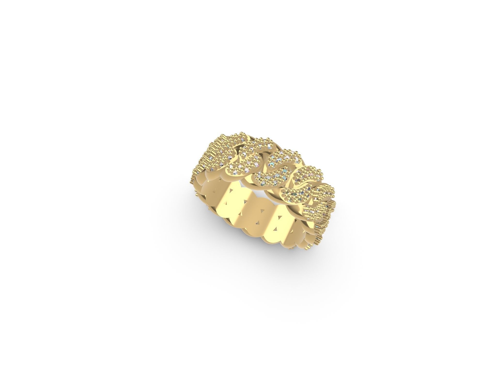 DIAMOND CUBAN LINK CHAIN STL VERIFIED 3D model 3D printable | CGTrader