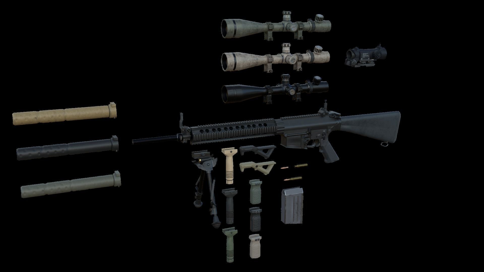 Sniper Rifle Collection | CGTrader