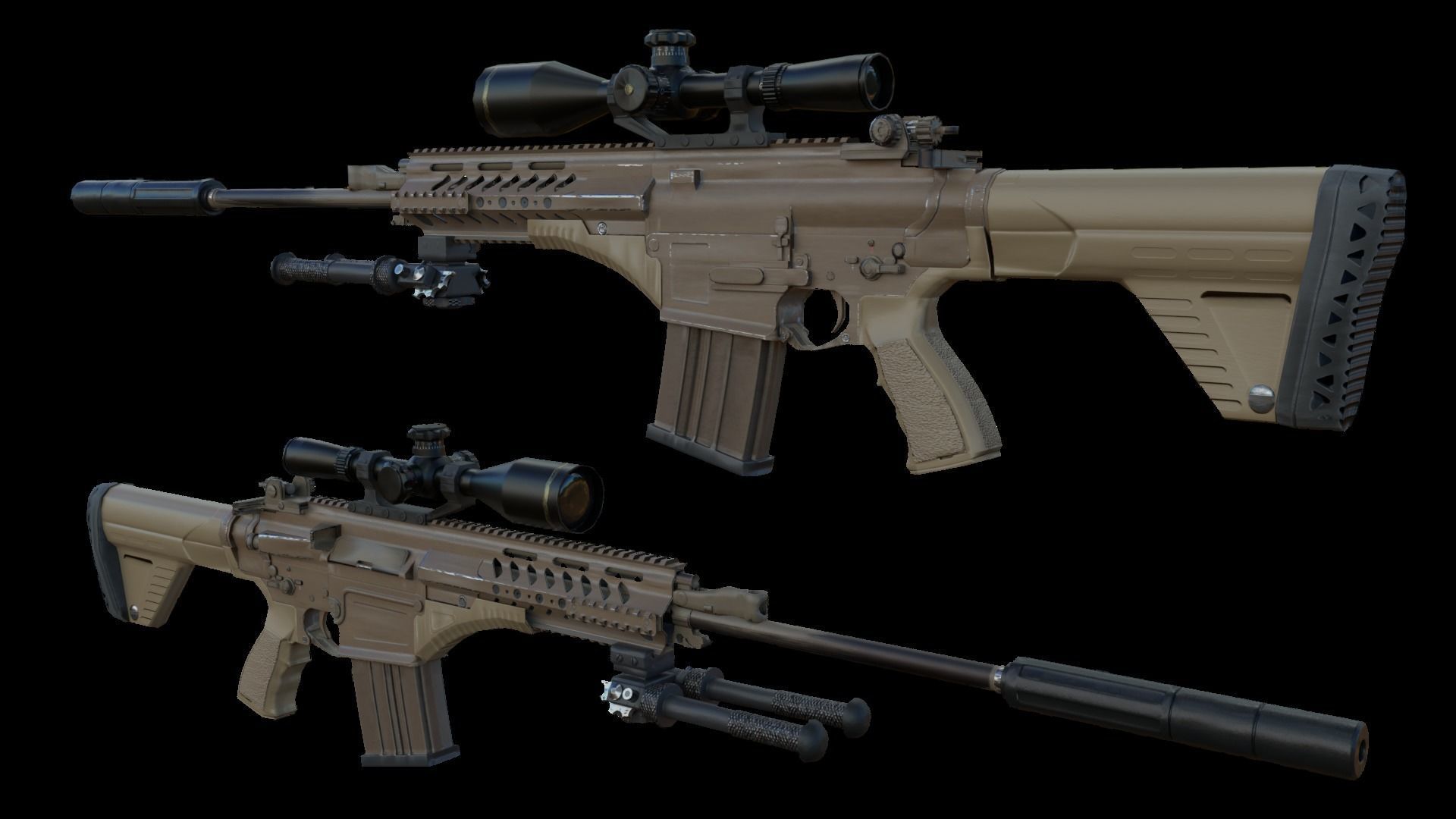 Assault Rifle Collection VR / AR / low-poly | CGTrader