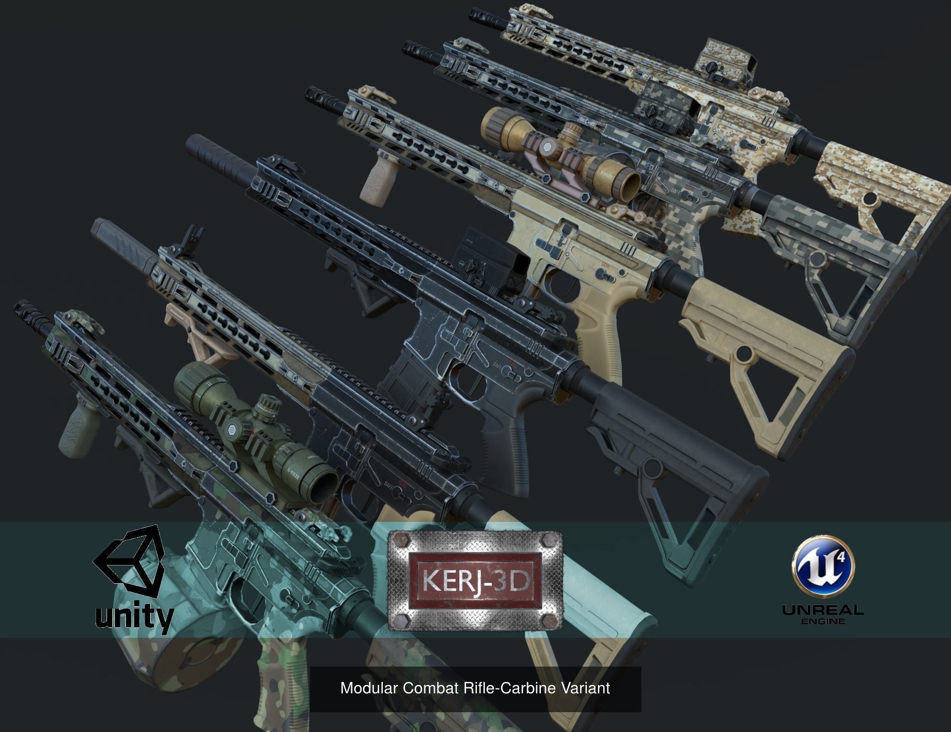 Assault Rifle Collection | CGTrader