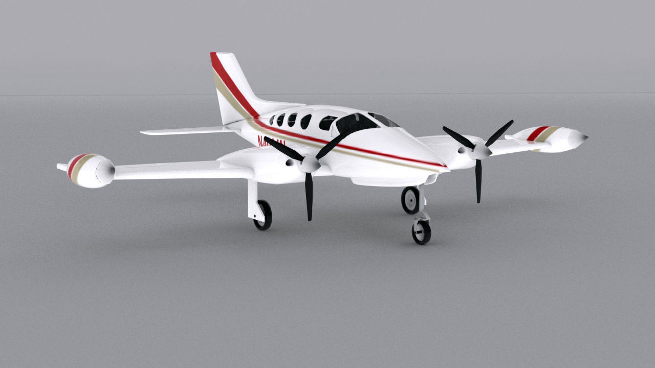 3D model Cessna 401 VR / AR / low-poly | CGTrader