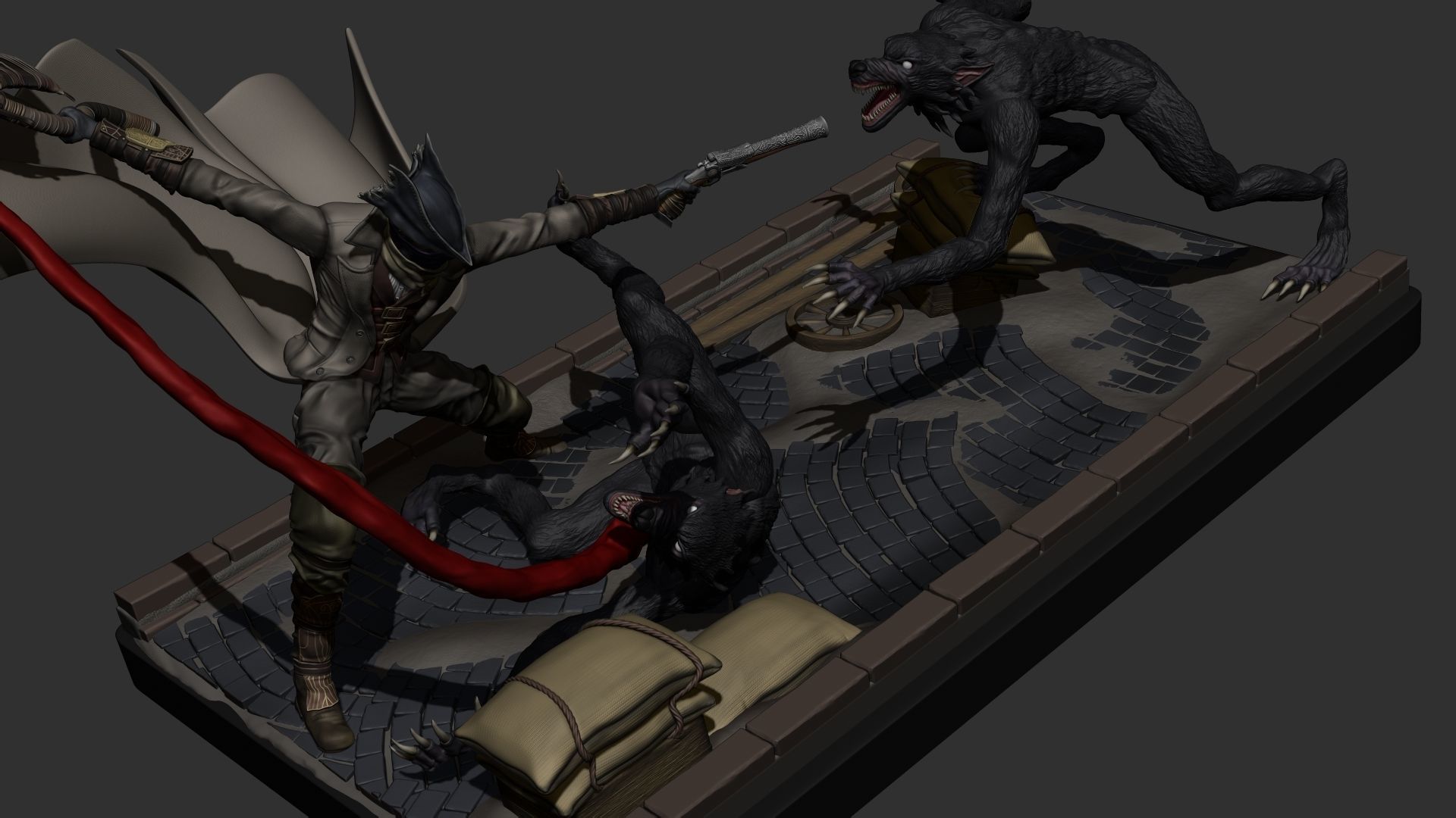 Bloodborne Diorama 3D model 3D printable | CGTrader