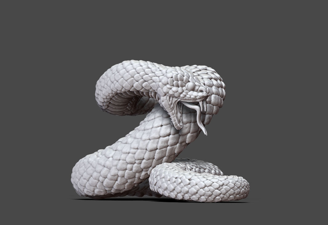 Giant snake - 54 mm 3D model 3D printable | CGTrader