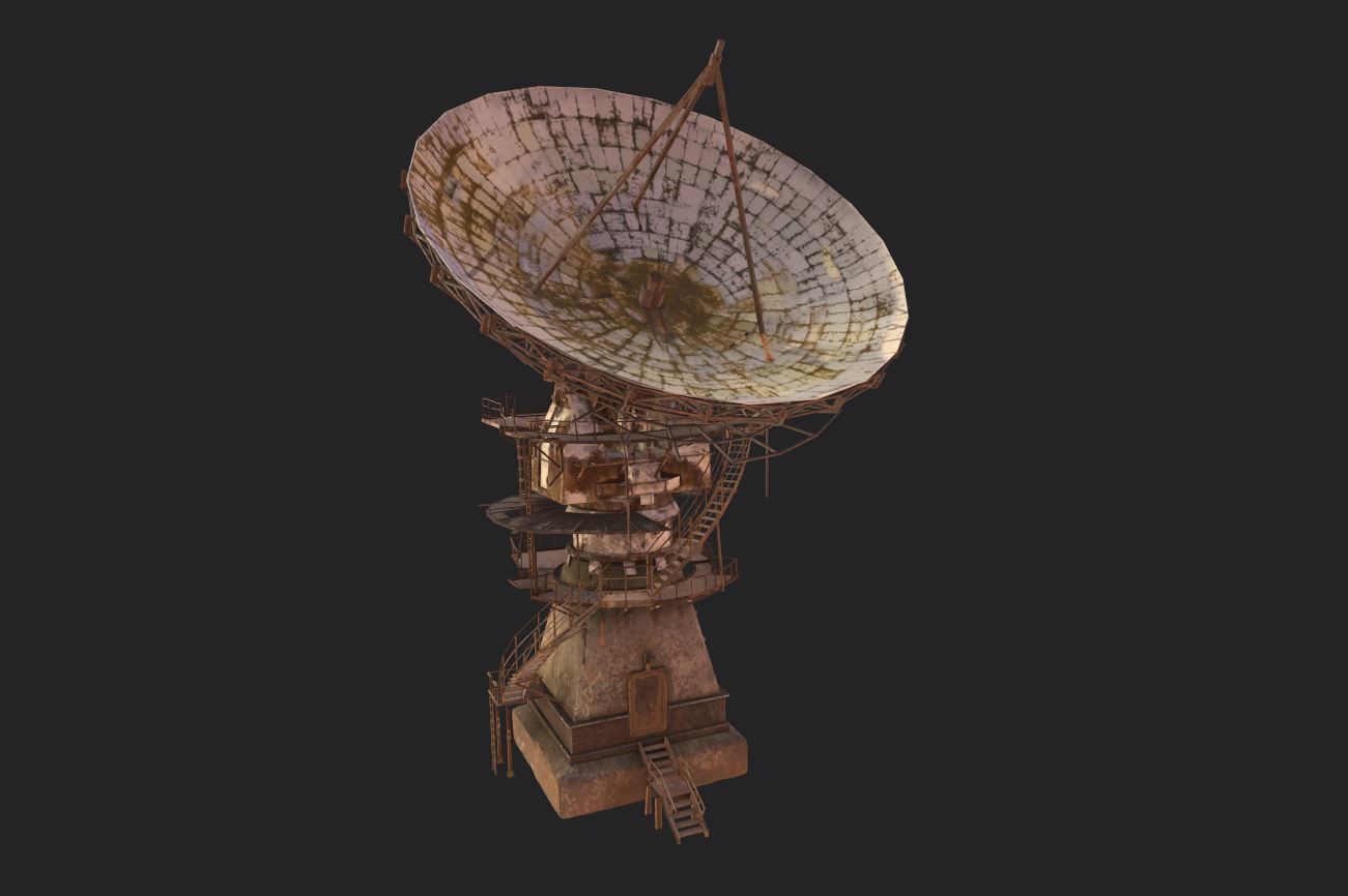 Abandoned Radar Station-Satellite Dish 3D model | CGTrader