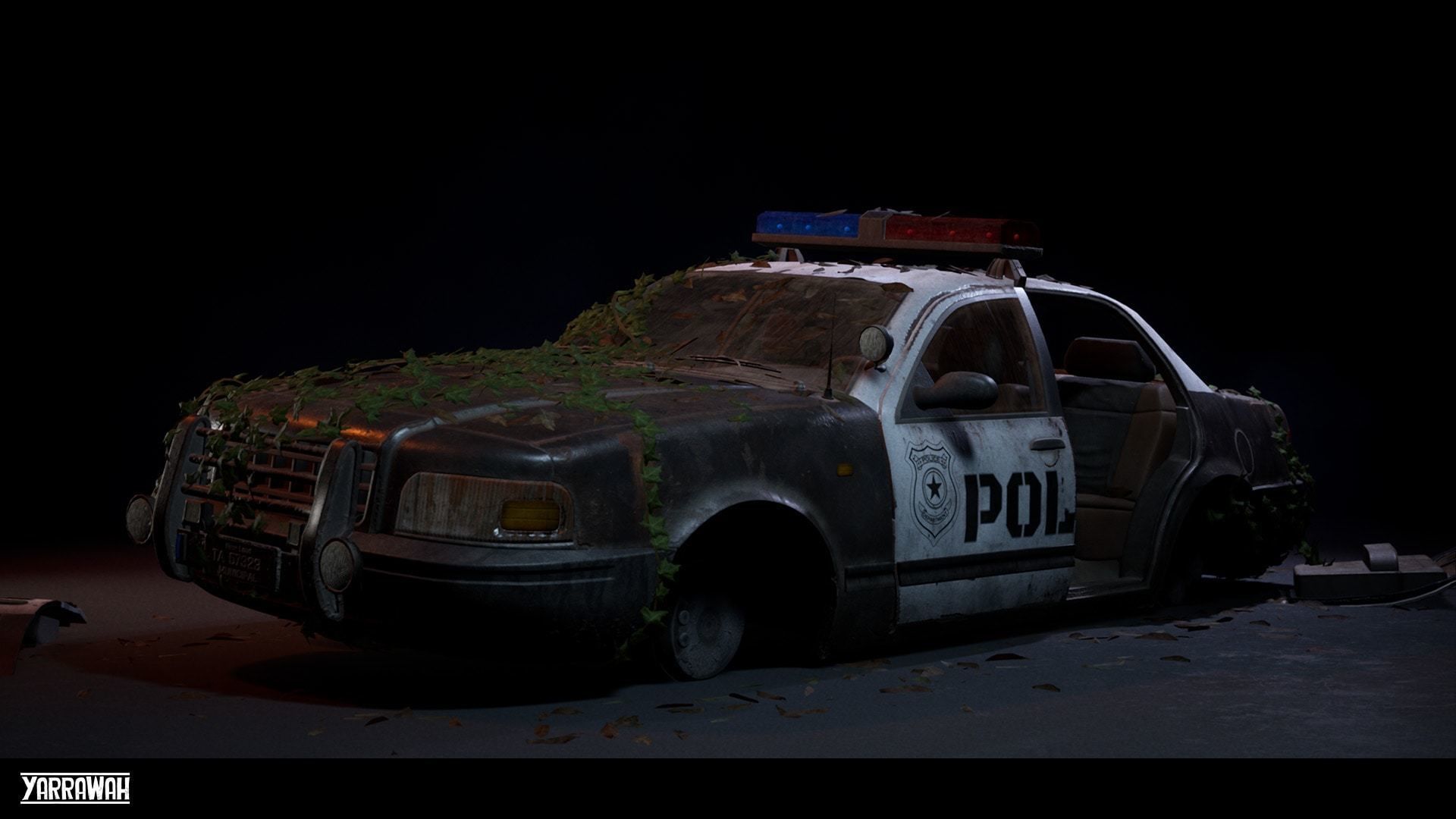3D model Police Car - Interactable Vehicles UE4 UE5 VR / AR / low-poly ...