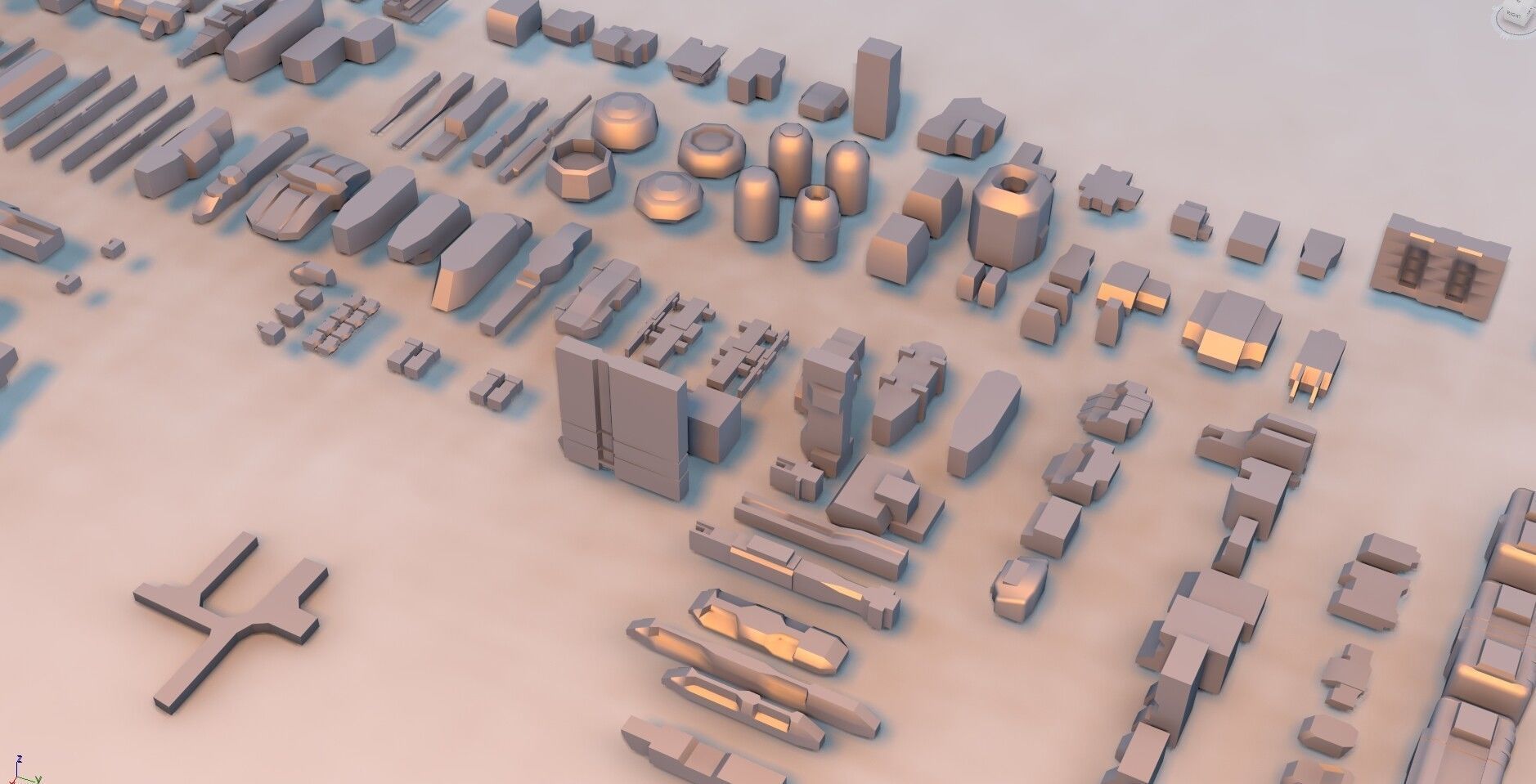 industrial parts set 01 3D model | CGTrader