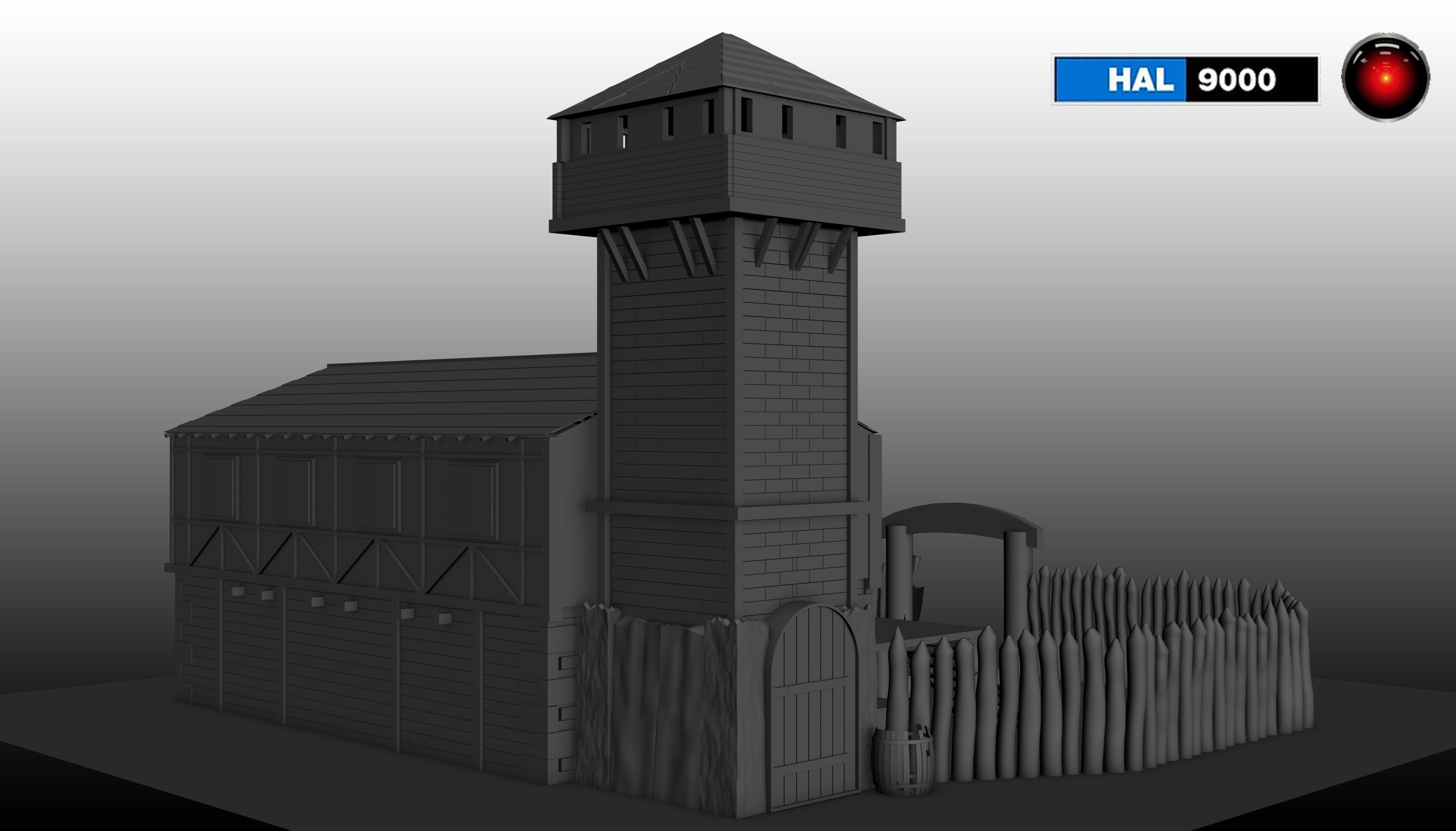 Medieval Supply post 3D model | CGTrader