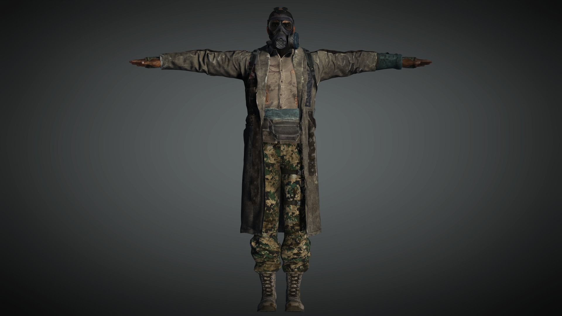 3D model AAA Apocalypse Male Character 01 VR / AR / low-poly rigged ...