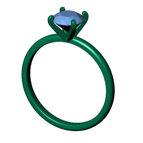4-Prong Ring 3D model 3D printable | CGTrader