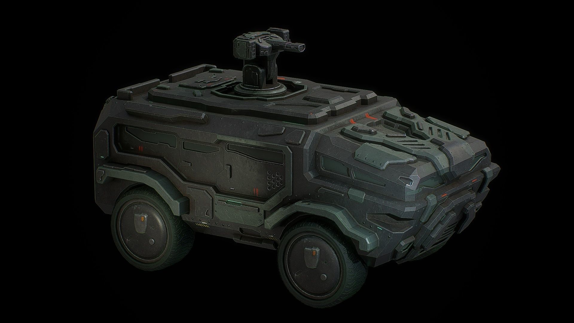 3D model Futuristic SWAT armored car VR / AR / low-poly | CGTrader