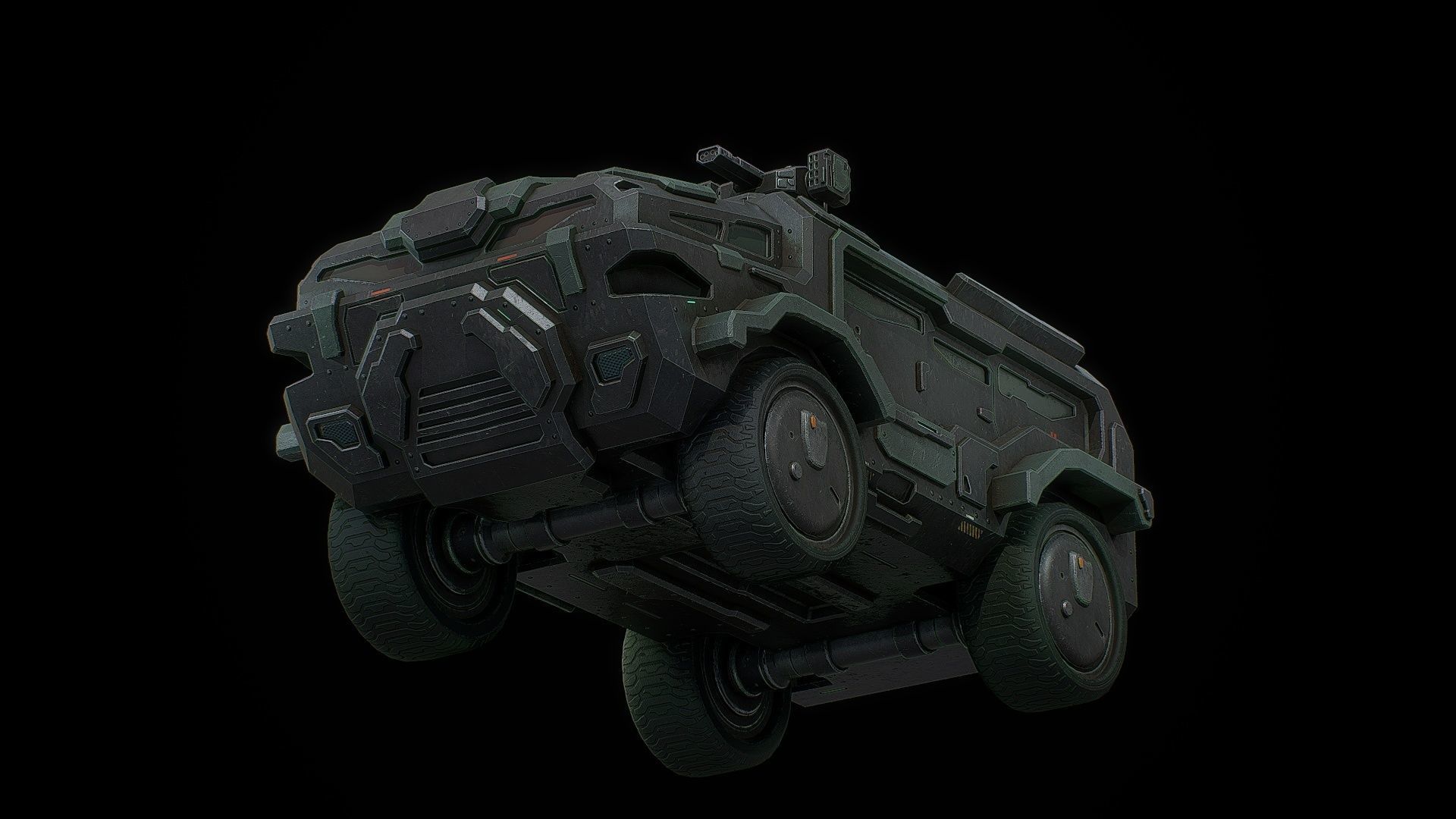 3D model Futuristic SWAT armored car VR / AR / low-poly | CGTrader